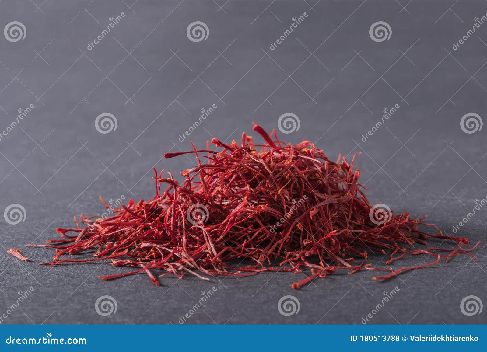 Saffron Crocus Threads on Black Wooden Background, Full Frame, View ...