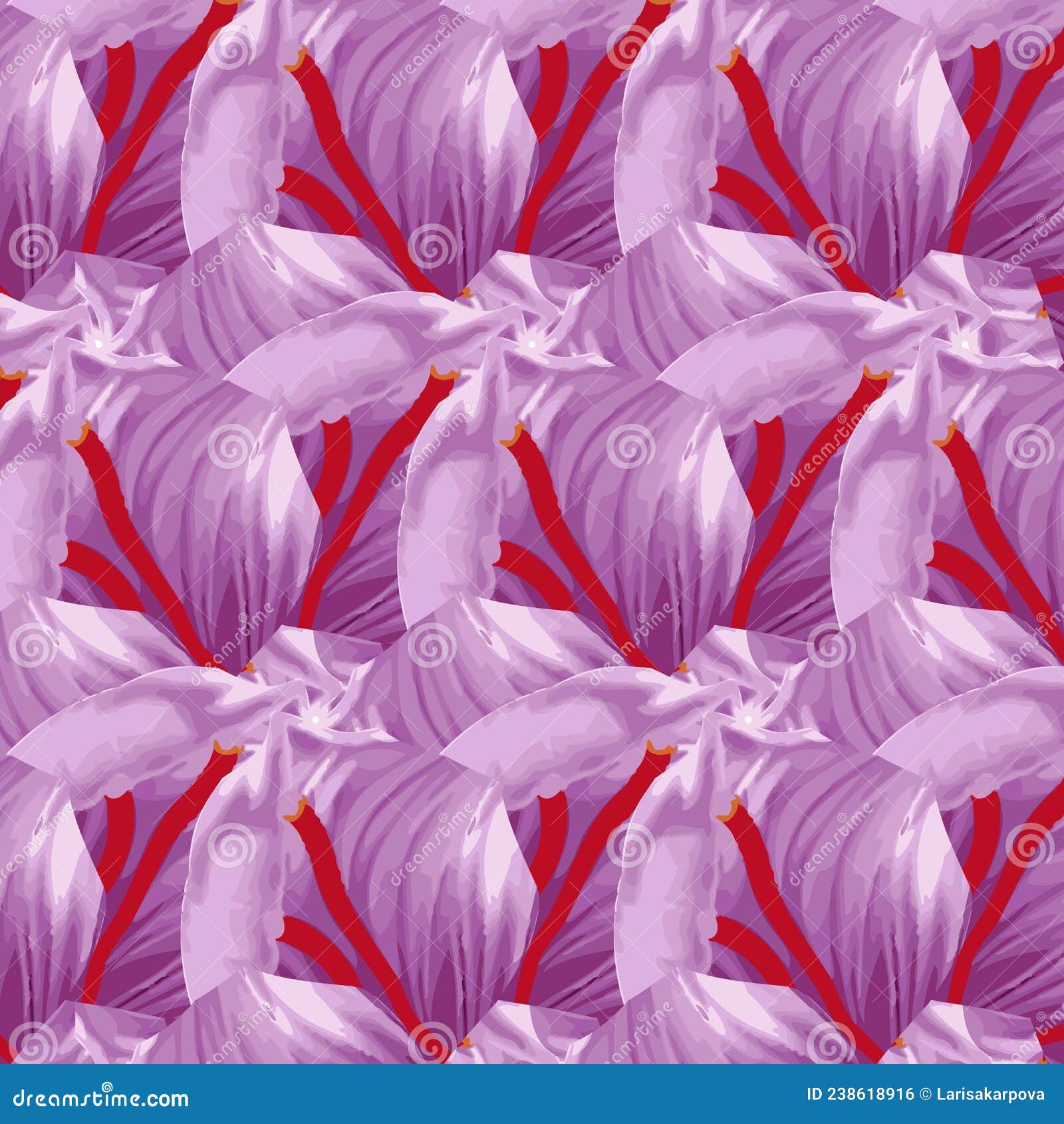 Saffron Flower Bud Open Close-up. Seasoning Expensive Saffron. Pattern ...