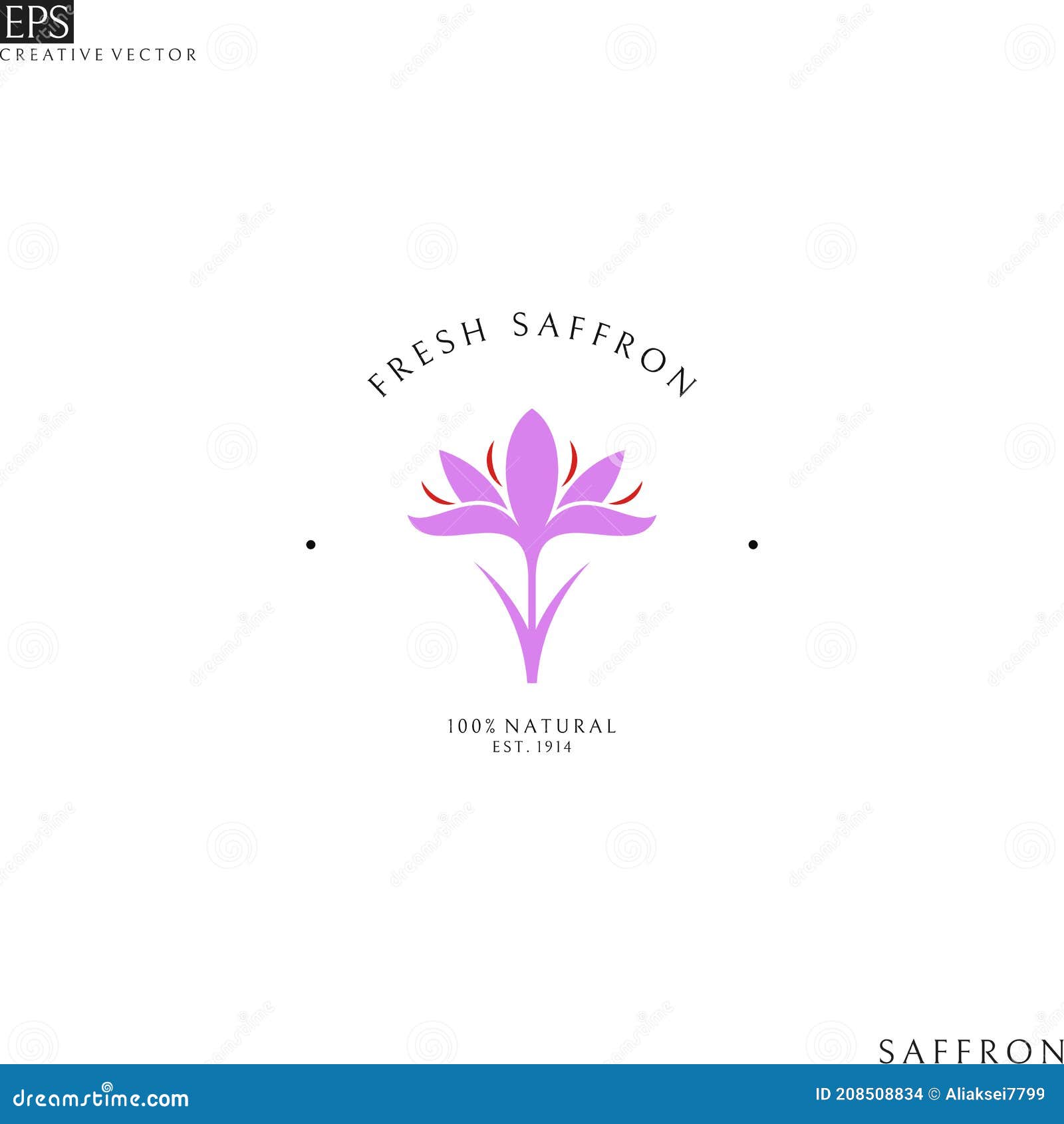 Saffron. Logo template stock vector. Illustration of india - 208508834