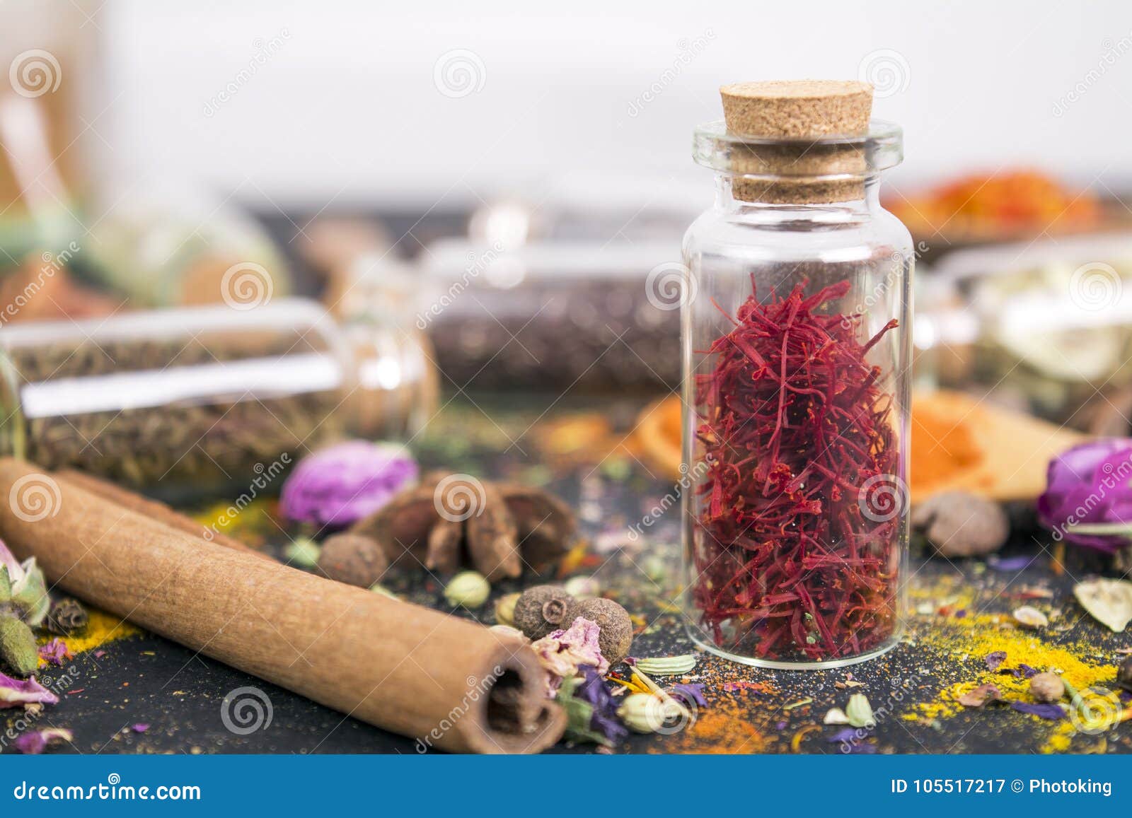 Saffron spice stock image. Image of gourmet, group, allspice - 105517217