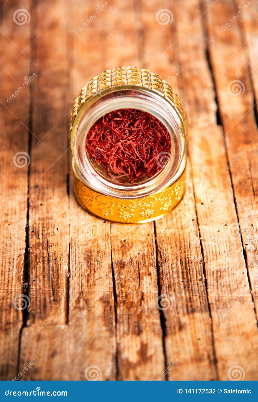 Saffron Spice Tea Crop in a Traditional Box Stock Photo - Image of iran ...