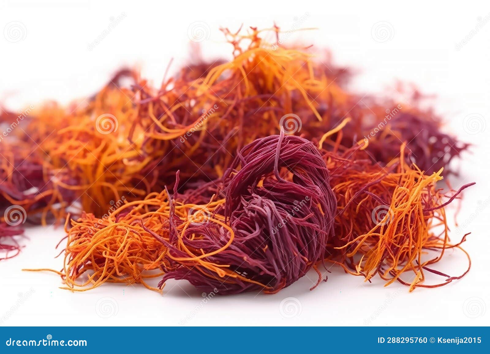 Saffron Spice Threads Isotaled Isolated on White Stock Illustration ...