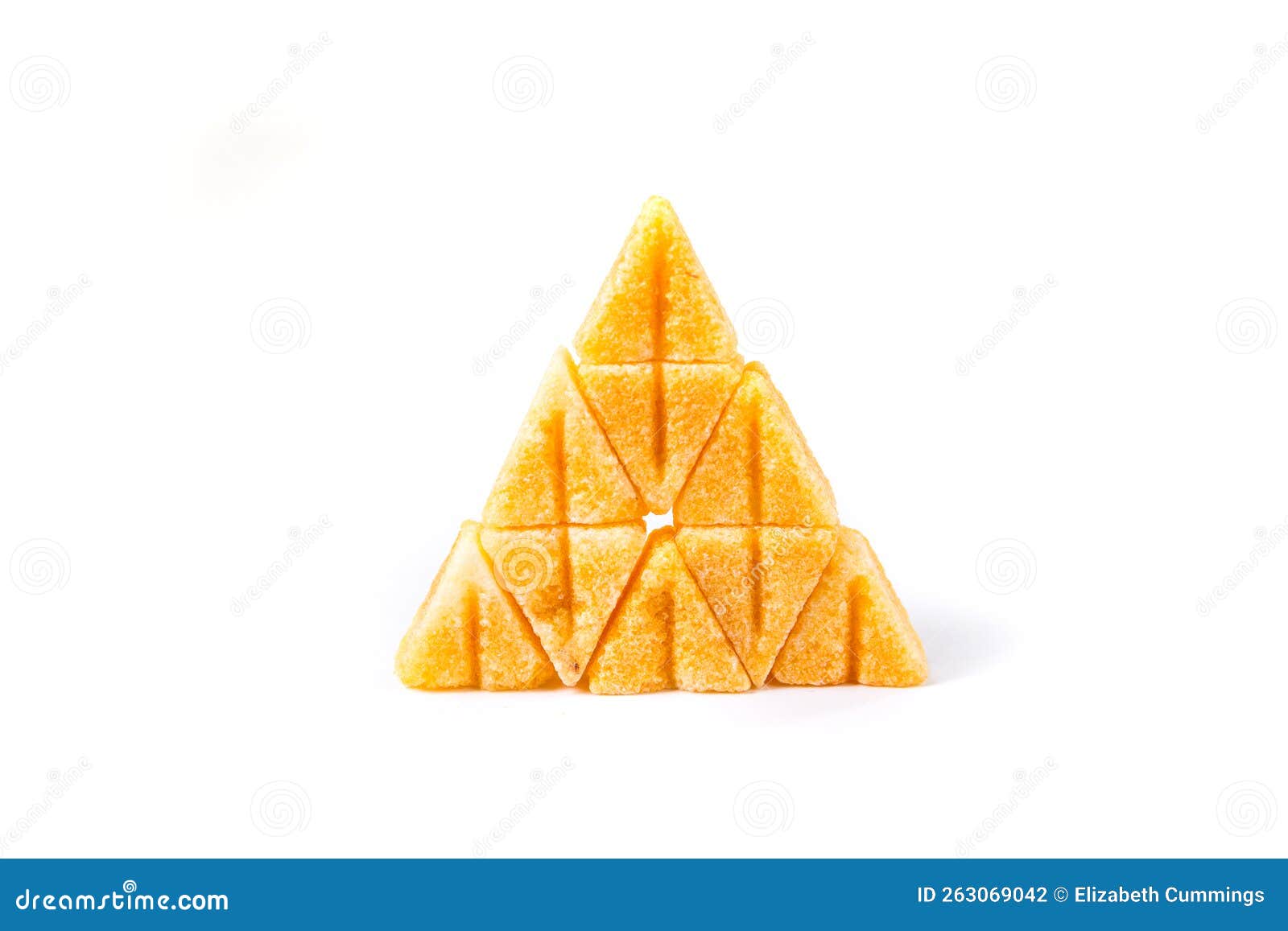 Saffron Spiced Sugar Cubes Stacked in a Pyramid Isolated Over White ...