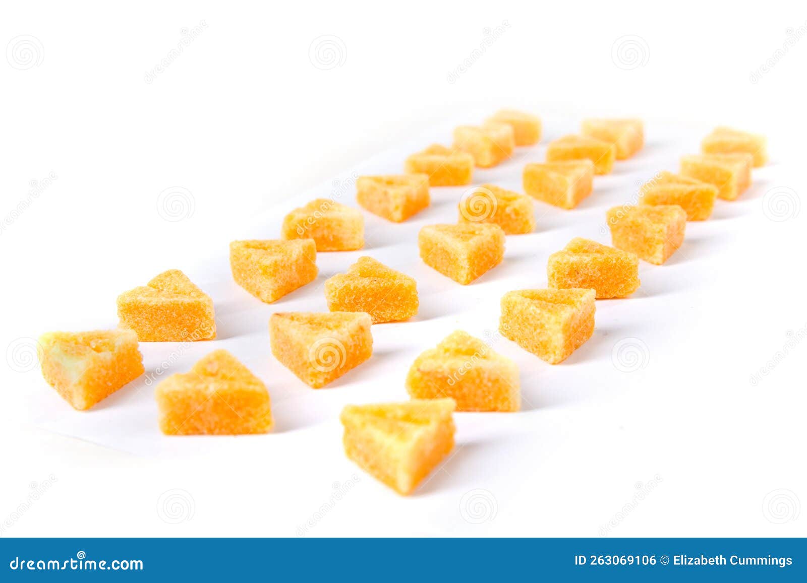 Saffron Spiced Sugar Triangle Rows Background Isolated Over White ...