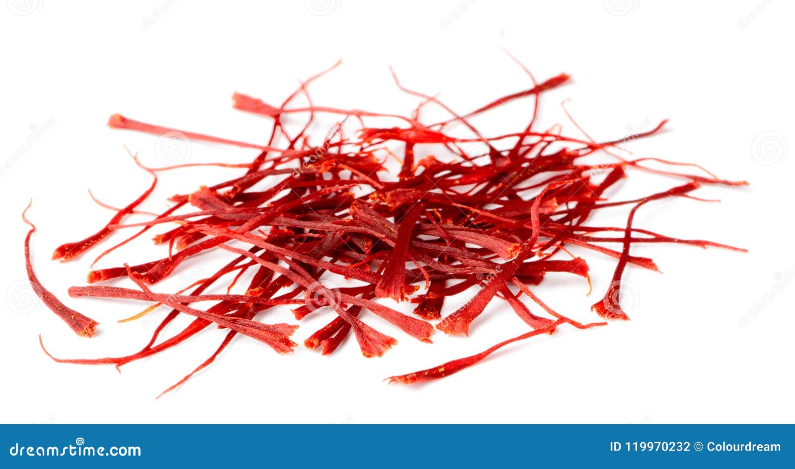 Closeup of Saffron Thread Isolated on White Background Stock Photo ...