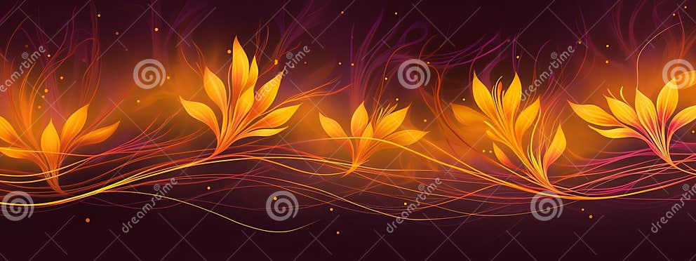 Saffron Threads Diwali Banner Stock Illustration - Illustration of ...