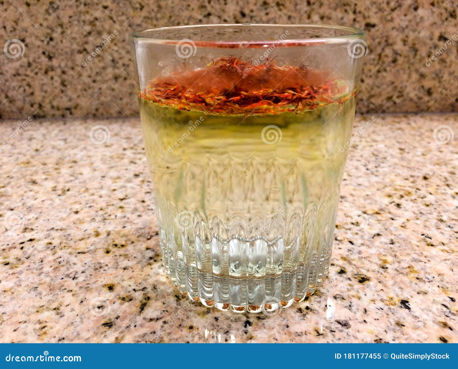 Saffron in water stock image. Image of herbal, dissolve - 181177455