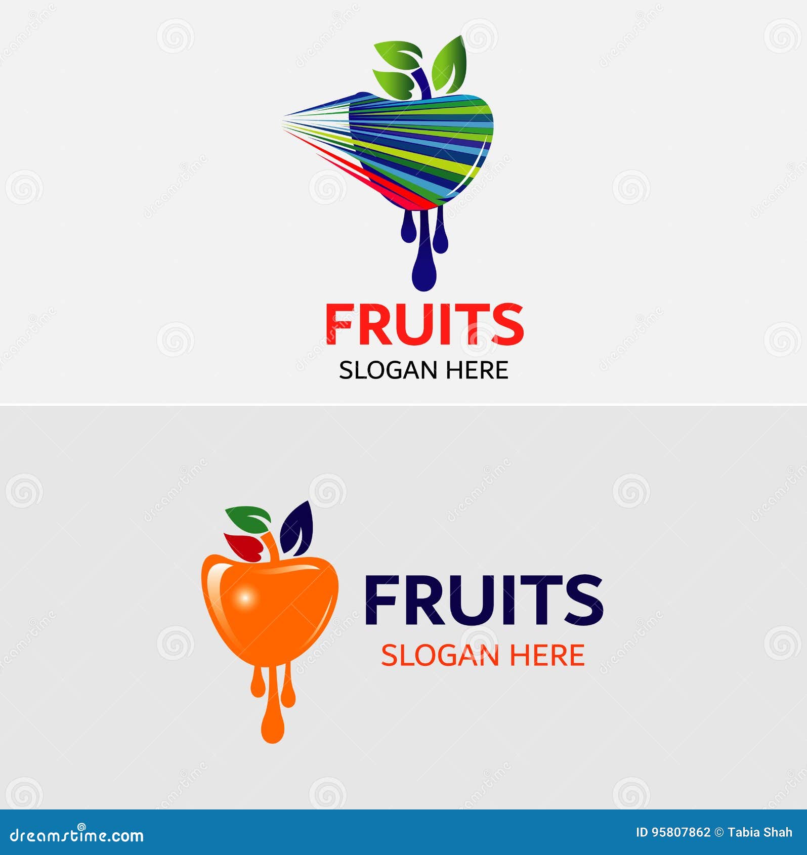 Saftiger Frucht-Vektor Logo Template Vektor Abbildung - Illustration ...
