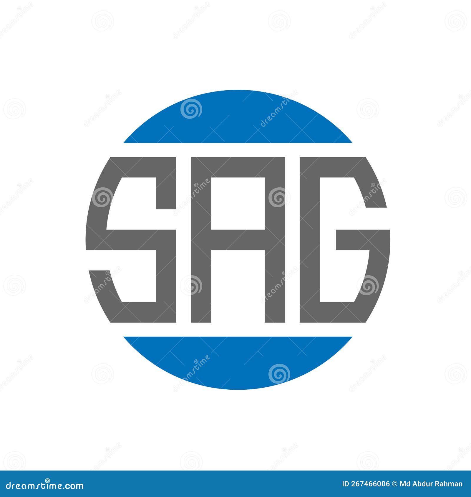 SAG Letter Logo Design On White Background. SAG Creative Initials ...