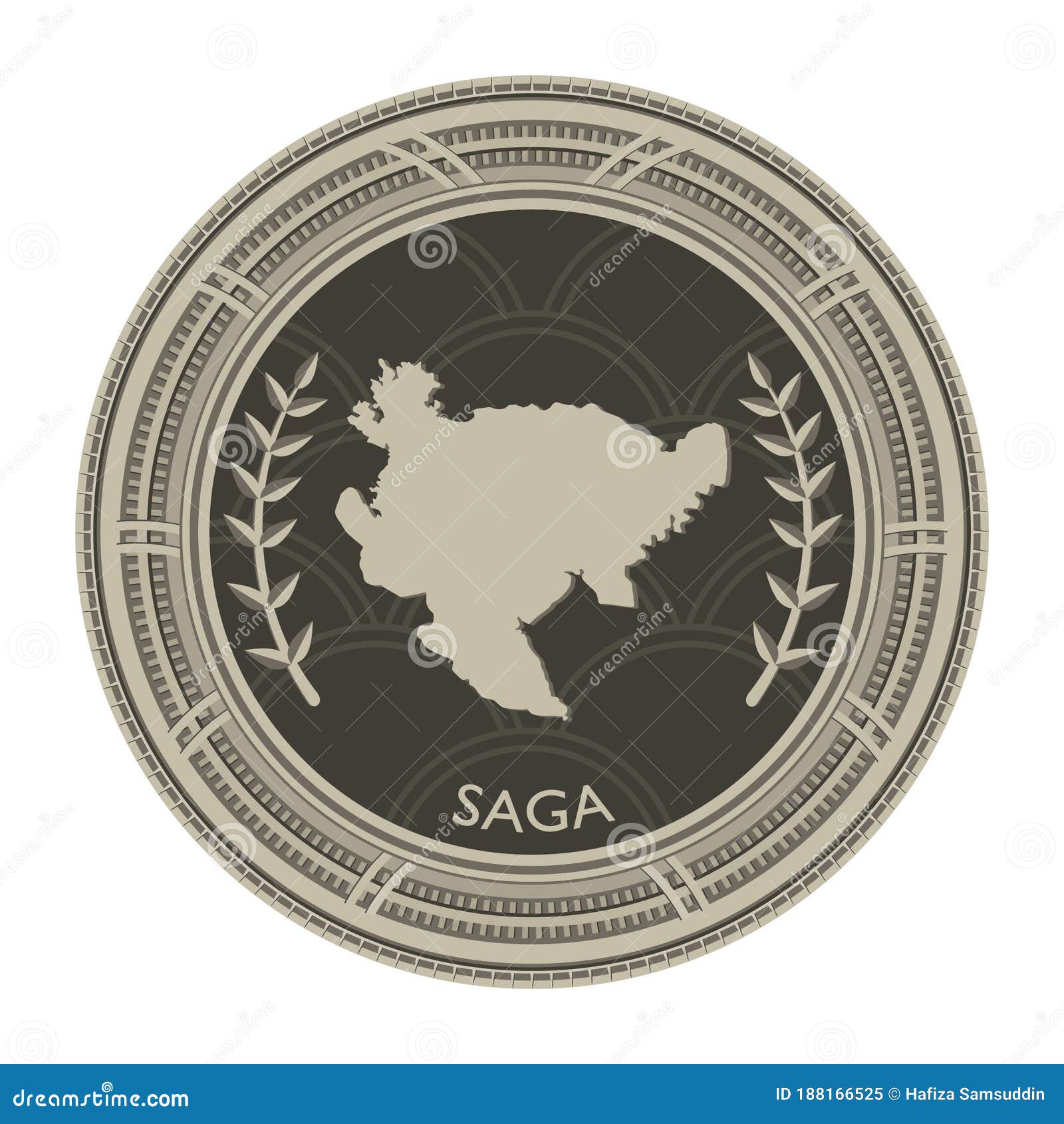 Saga Map. Vector Illustration Decorative Design Stock Vector ...