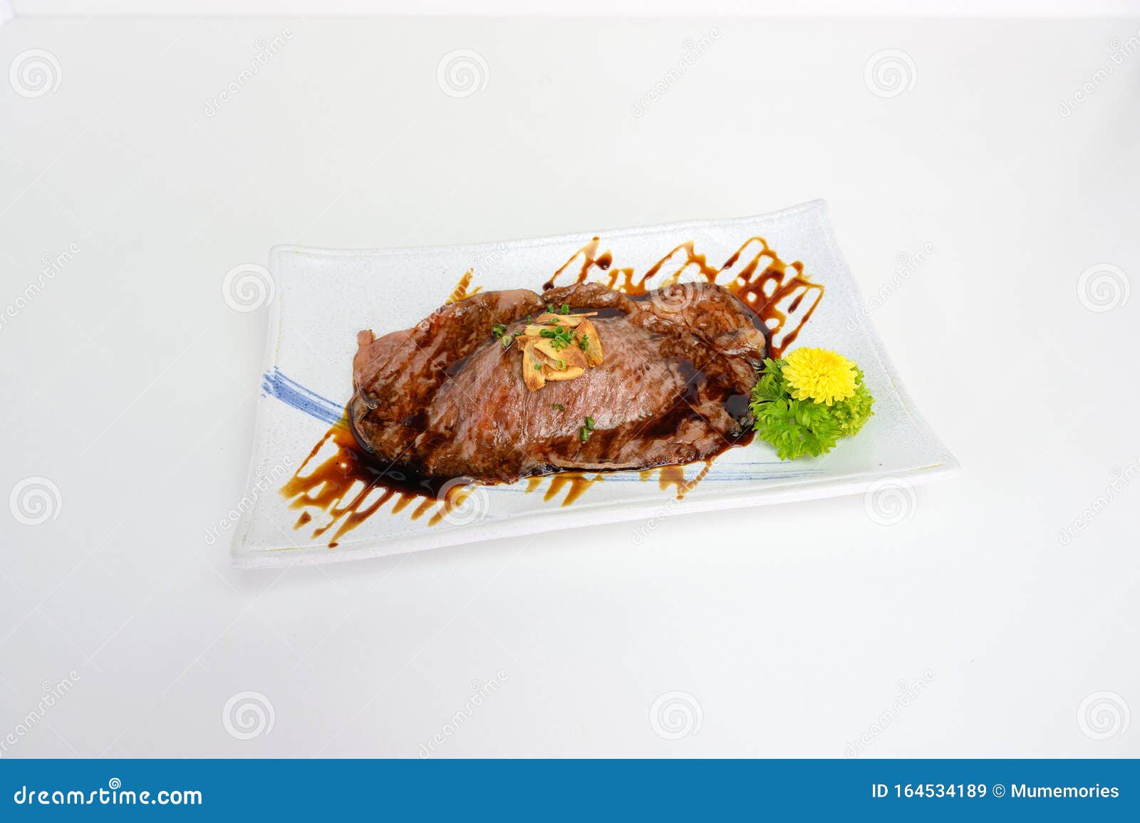 Saga Wagyu Beef Slice with Teriyaki Sauce Stock Image - Image of food ...