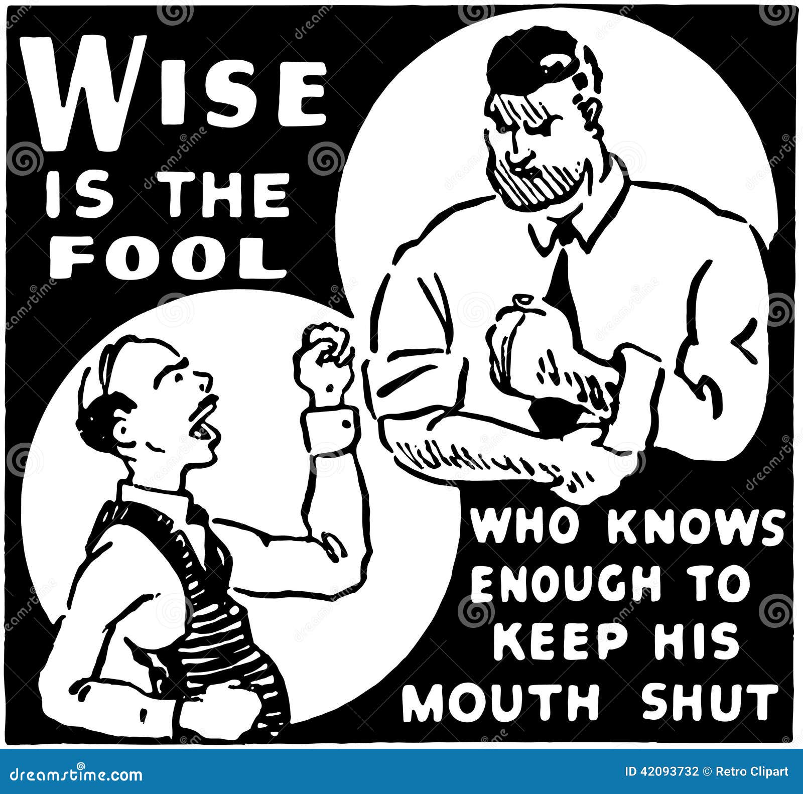 Sage est l'imbécile illustration de vecteur. Illustration du classique ...