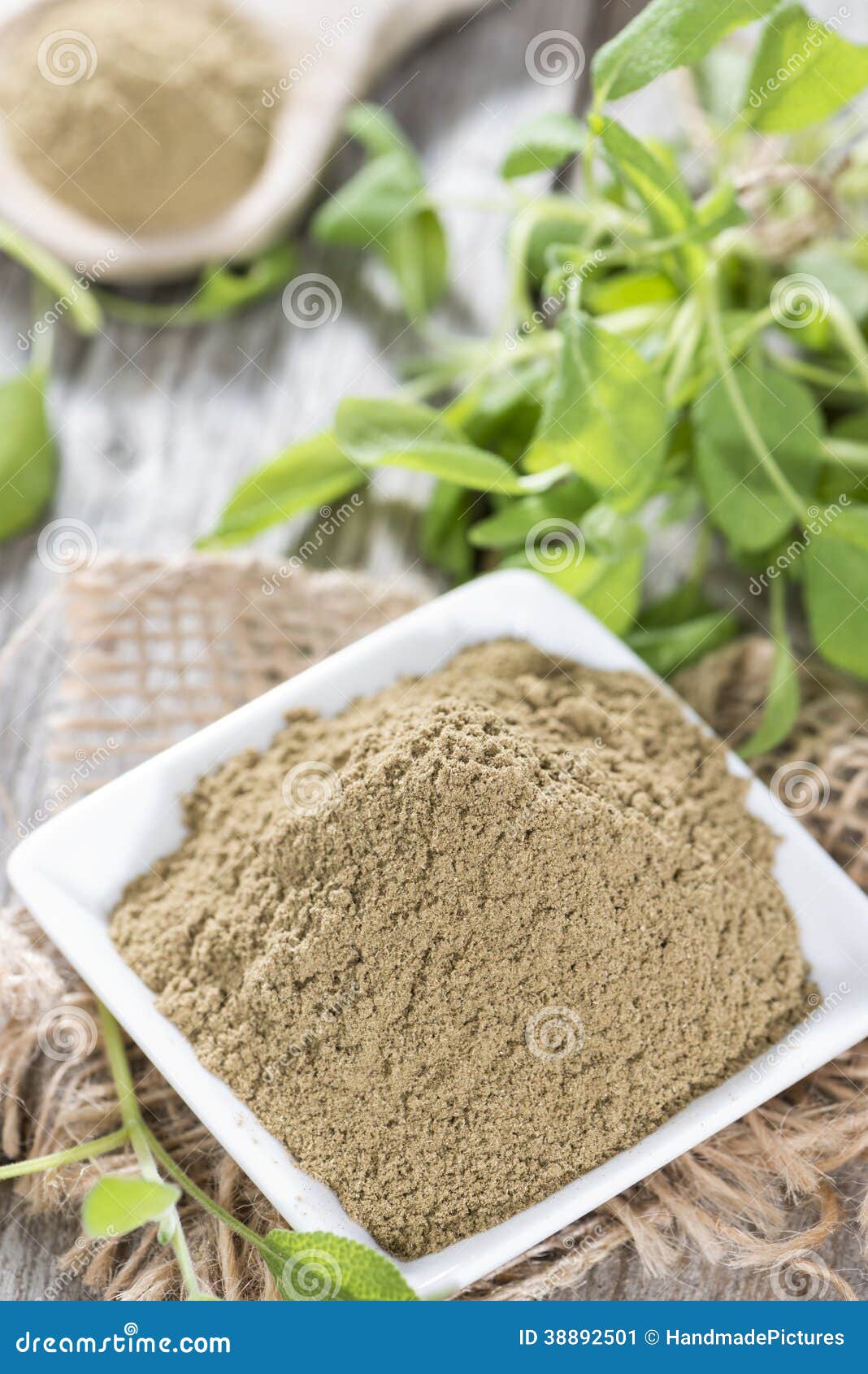 Sage Powder stock image. Image of macro, herbal, fresh - 38892501