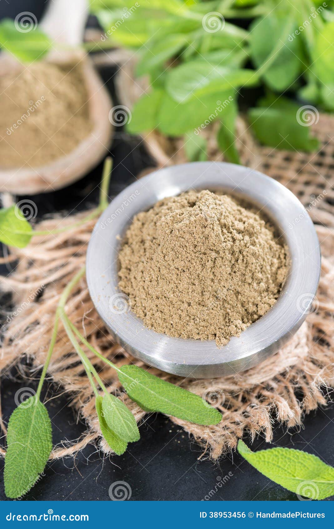 Sage Powder stock photo. Image of ingredient, powder - 38953456