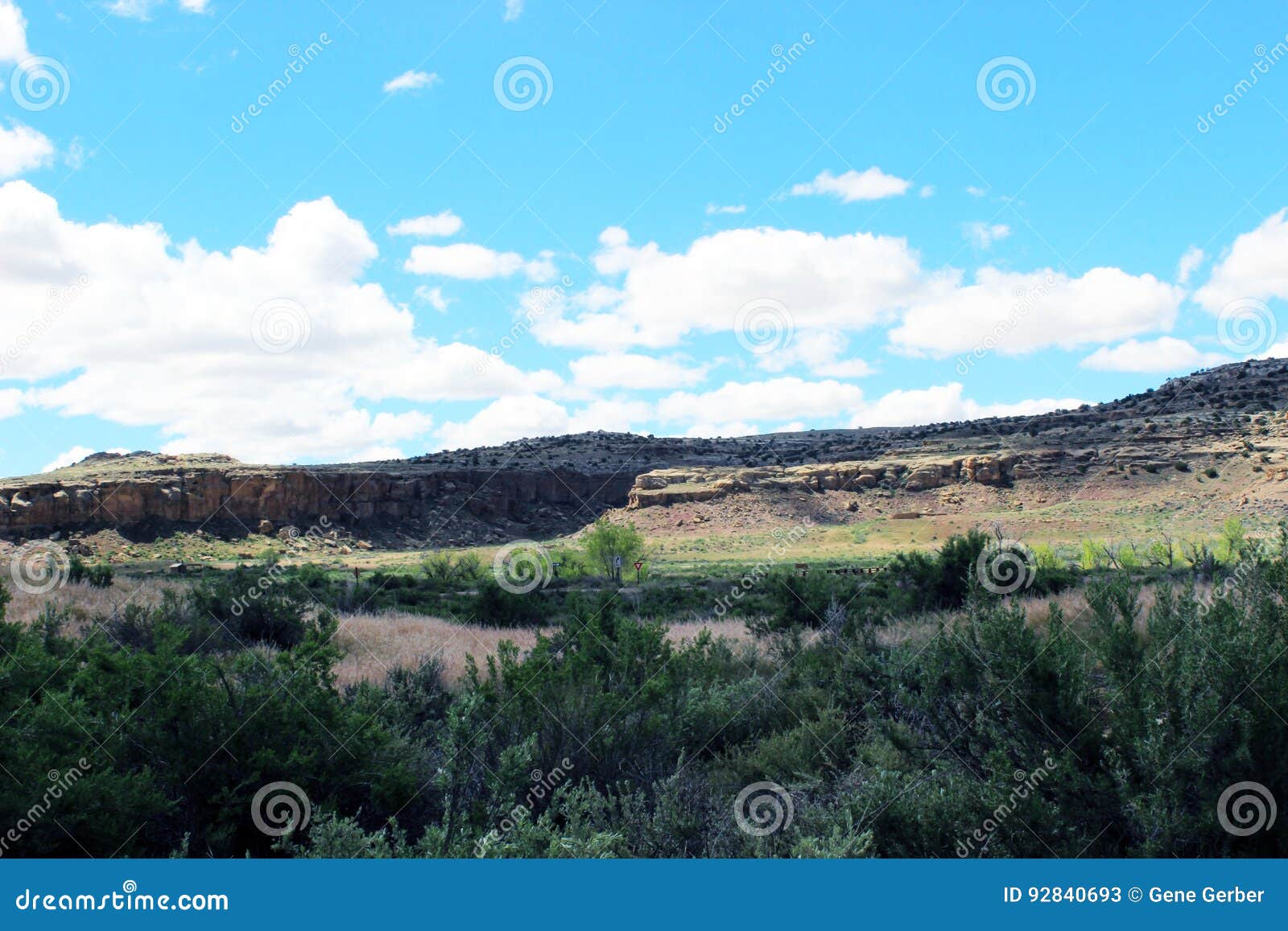 Sagebrush, Foothills, and Cliffs in the High Desert Stock Image - Image ...