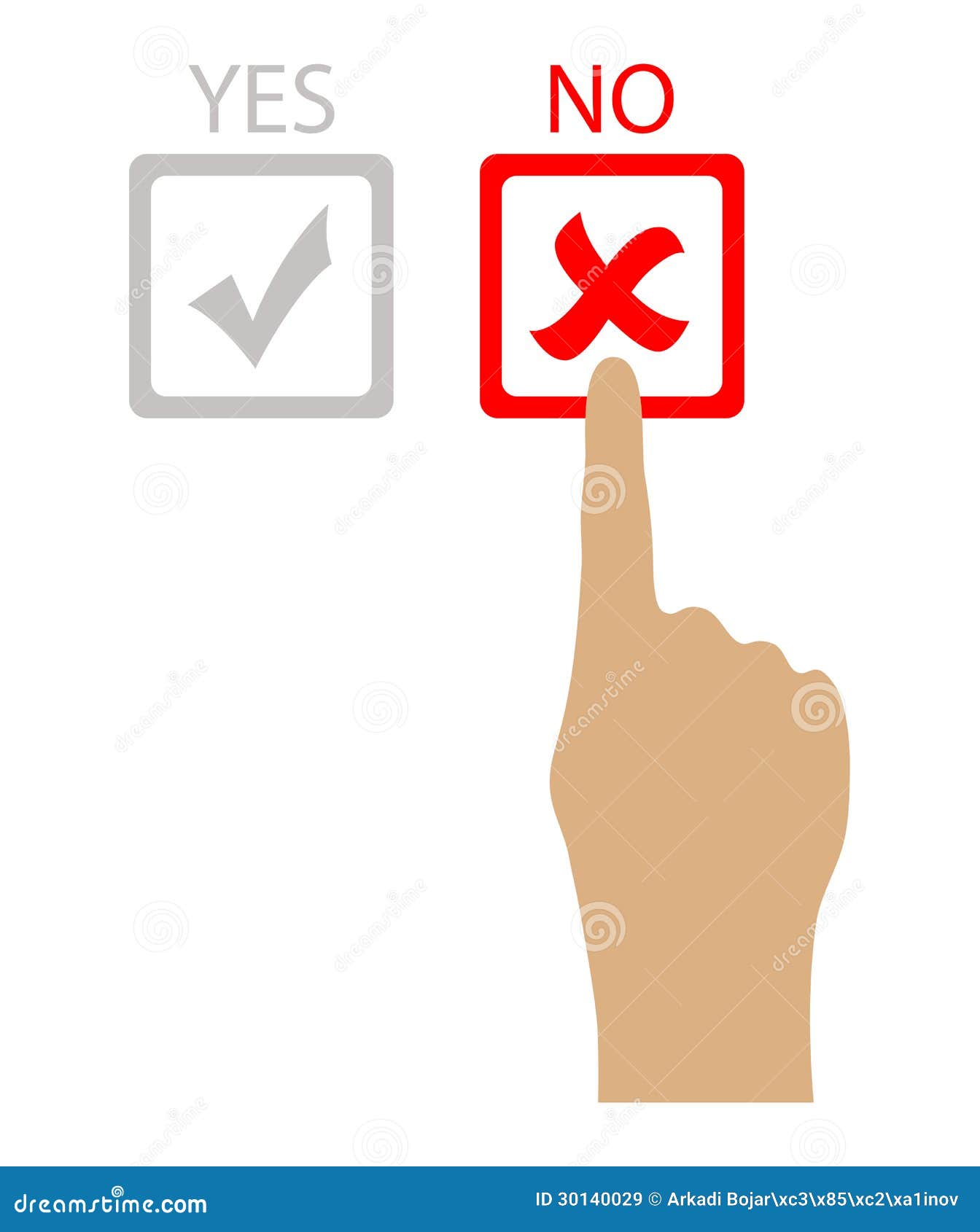 Sagen Sie nein vektor abbildung. Illustration von abnahme - 30140029