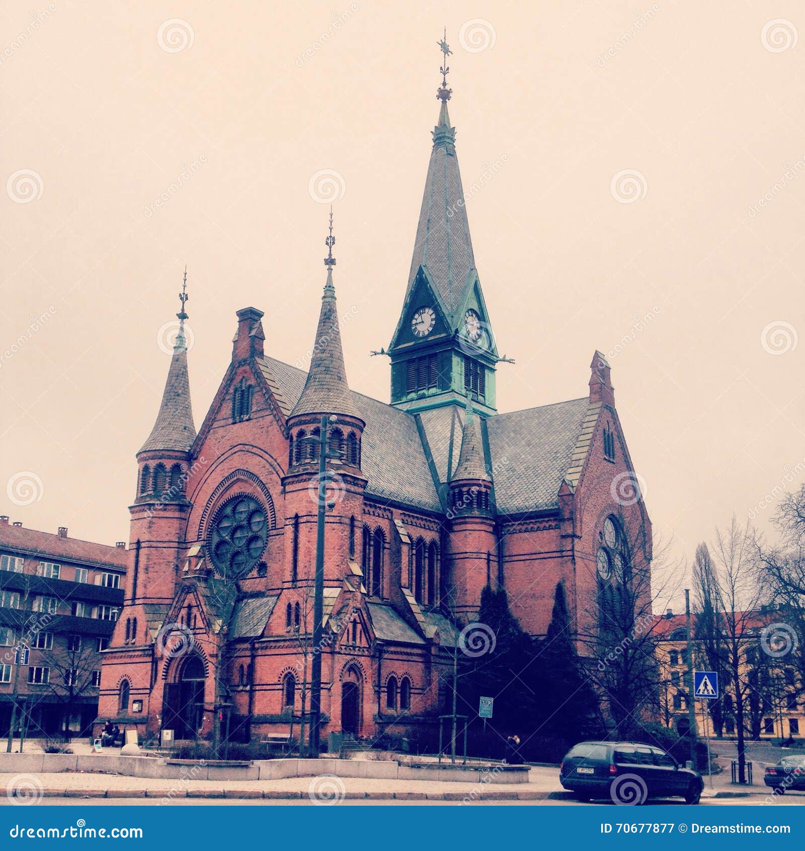 Sagene church Oslo stock image. Image of oslo, sagene - 70677877