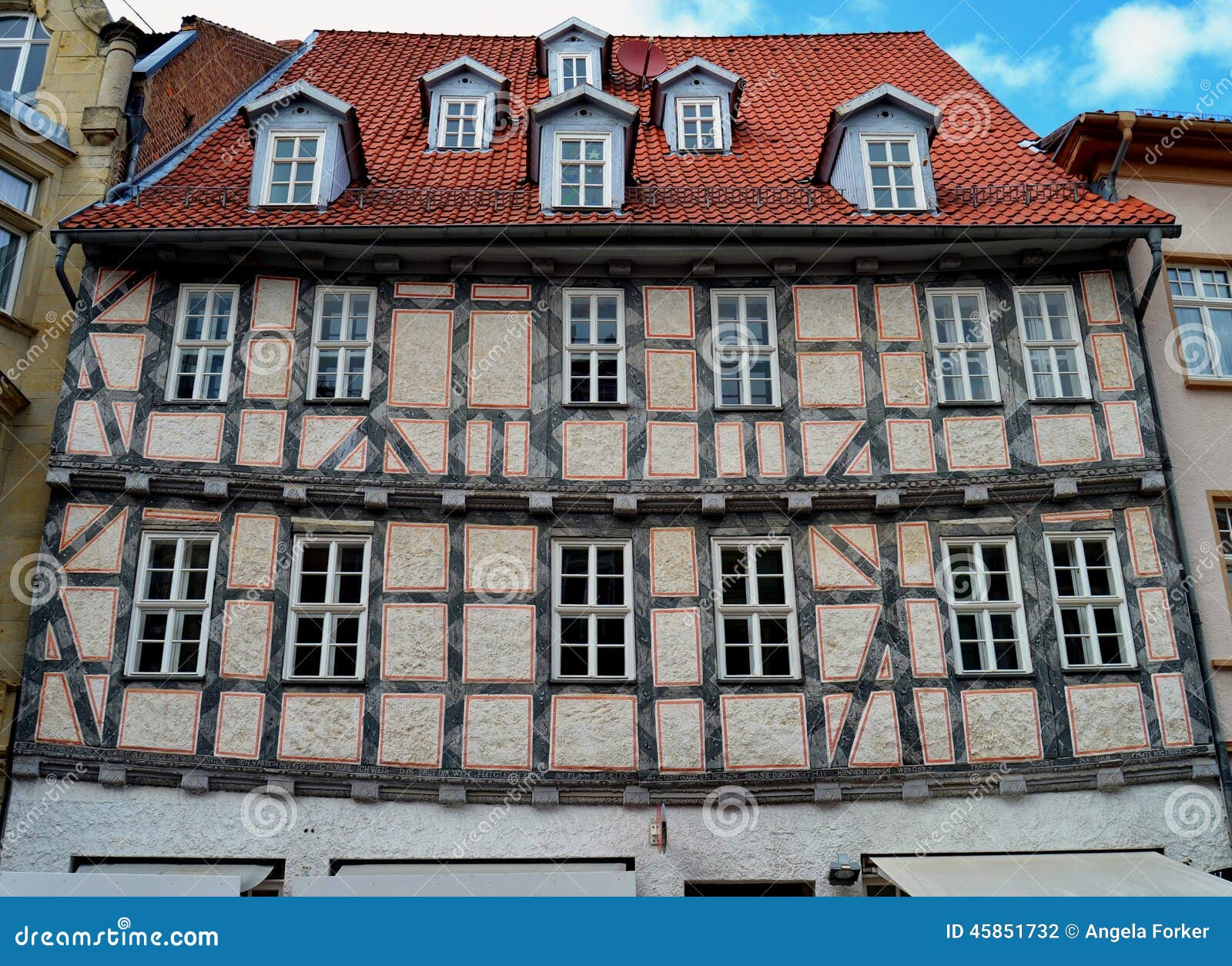 A Sagging Half-Timbered House in Germany Stock Photo - Image of sagging ...