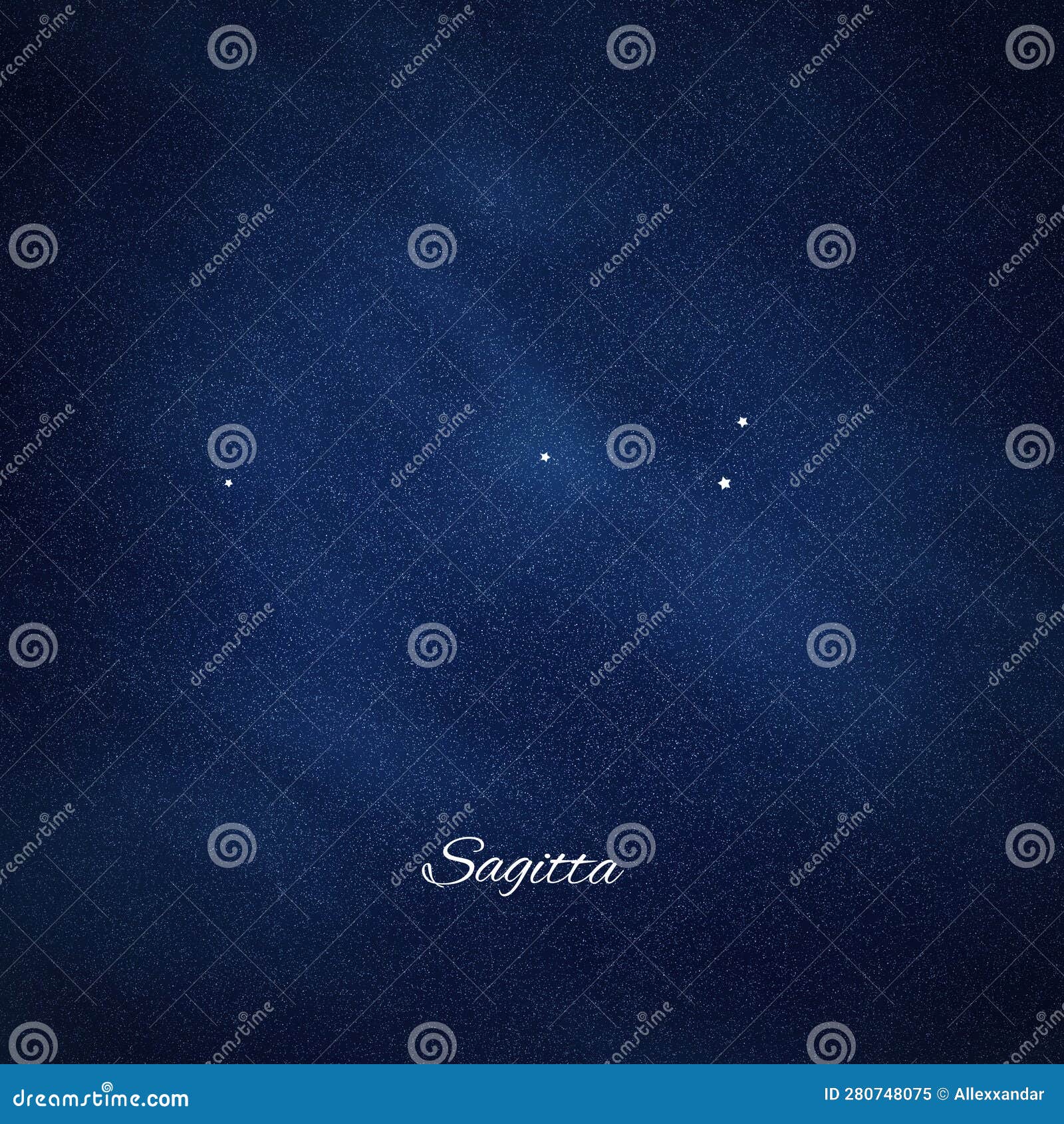Sagitta Constellation, Cluster of Stars, Arrow Constellation Stock ...