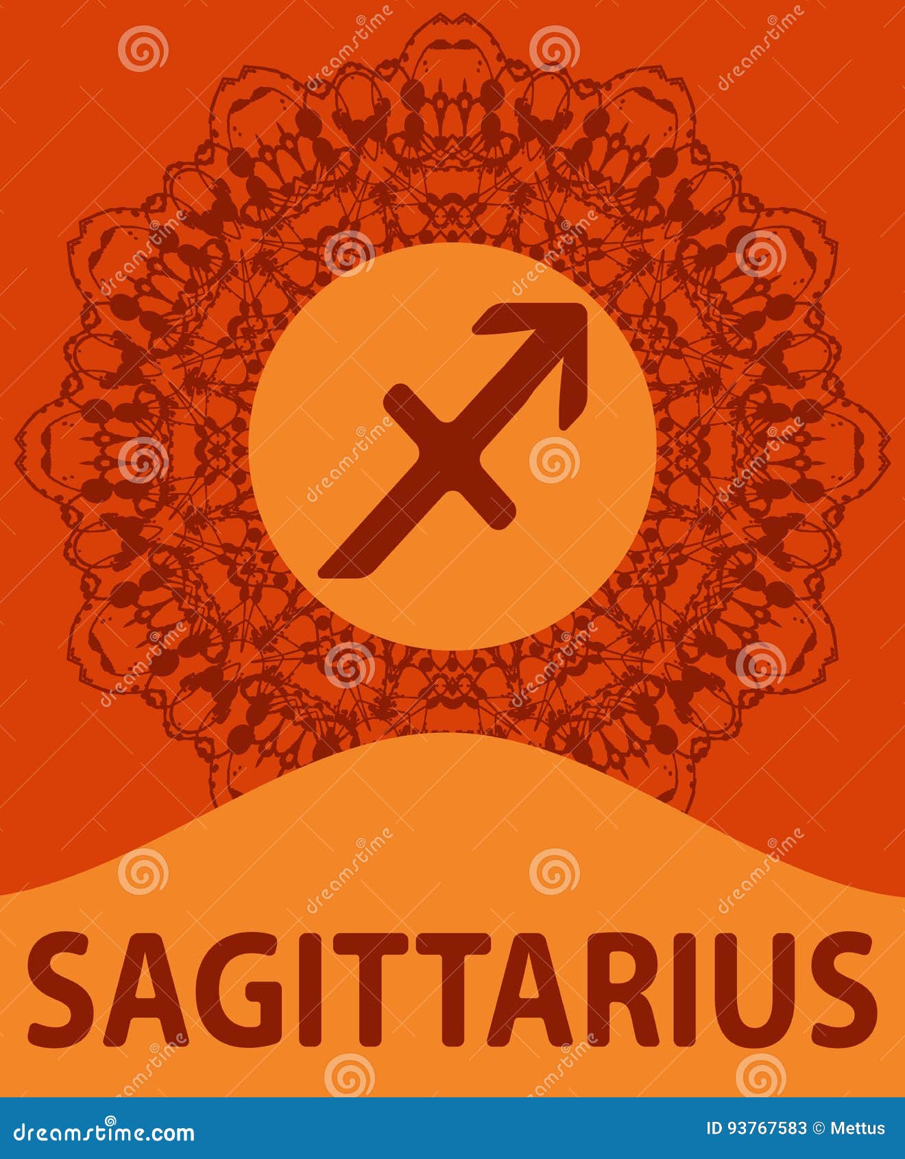 Sagittarius The Archer Star Sign Vector Illustration | CartoonDealer ...