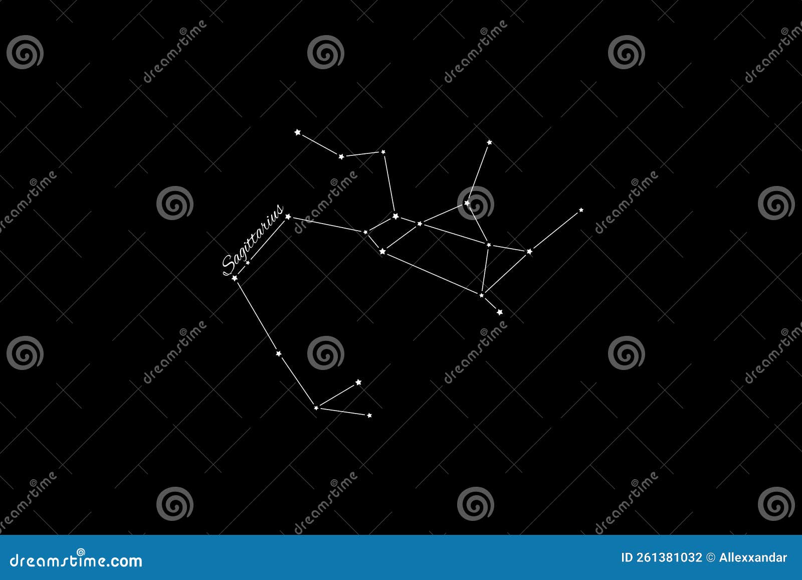 Sagittarius Constellation, Cluster of Stars, Archer Constellation Stock ...