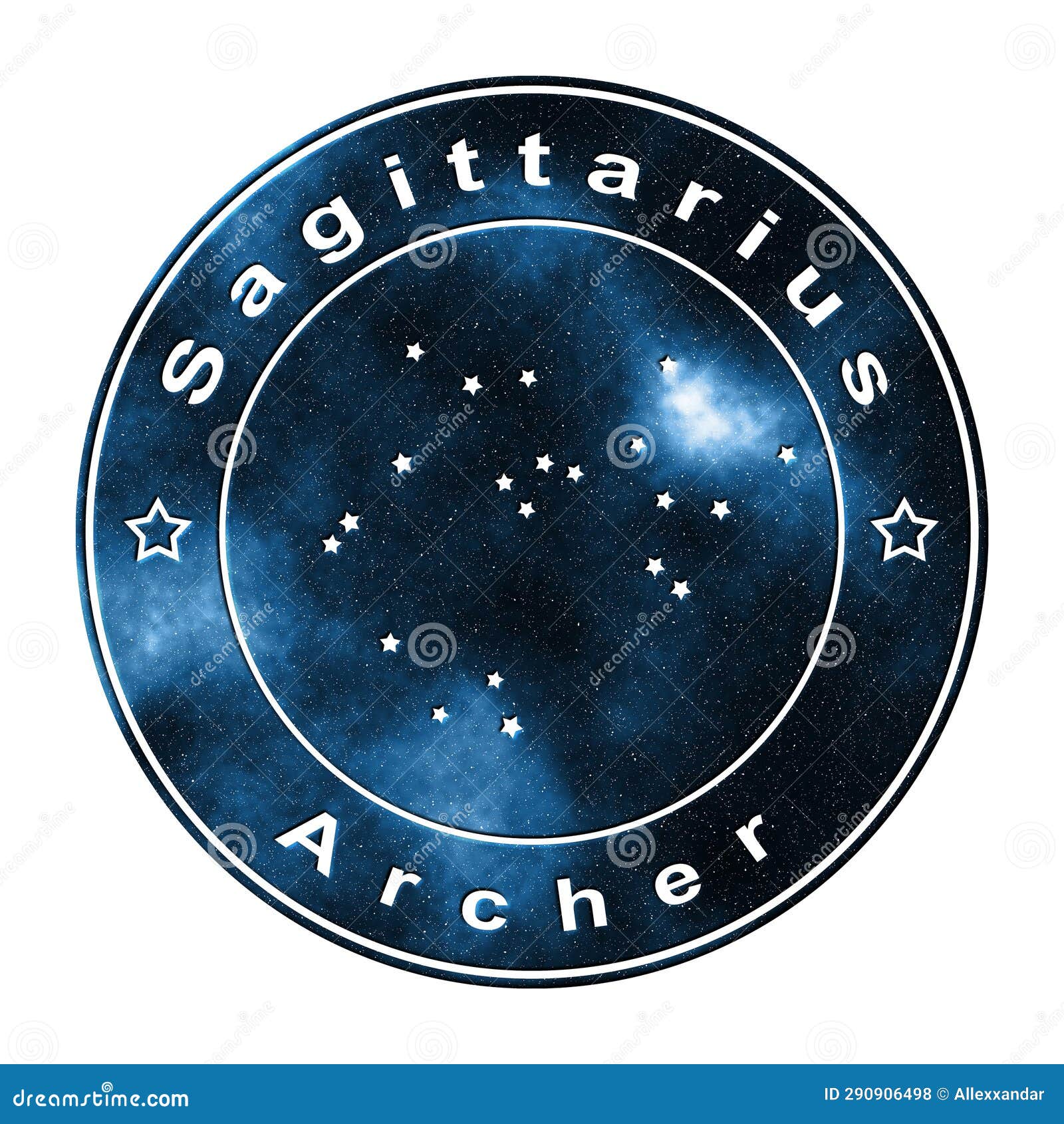 Sagittarius Star Constellation, Archer Constellation Stock Illustration ...