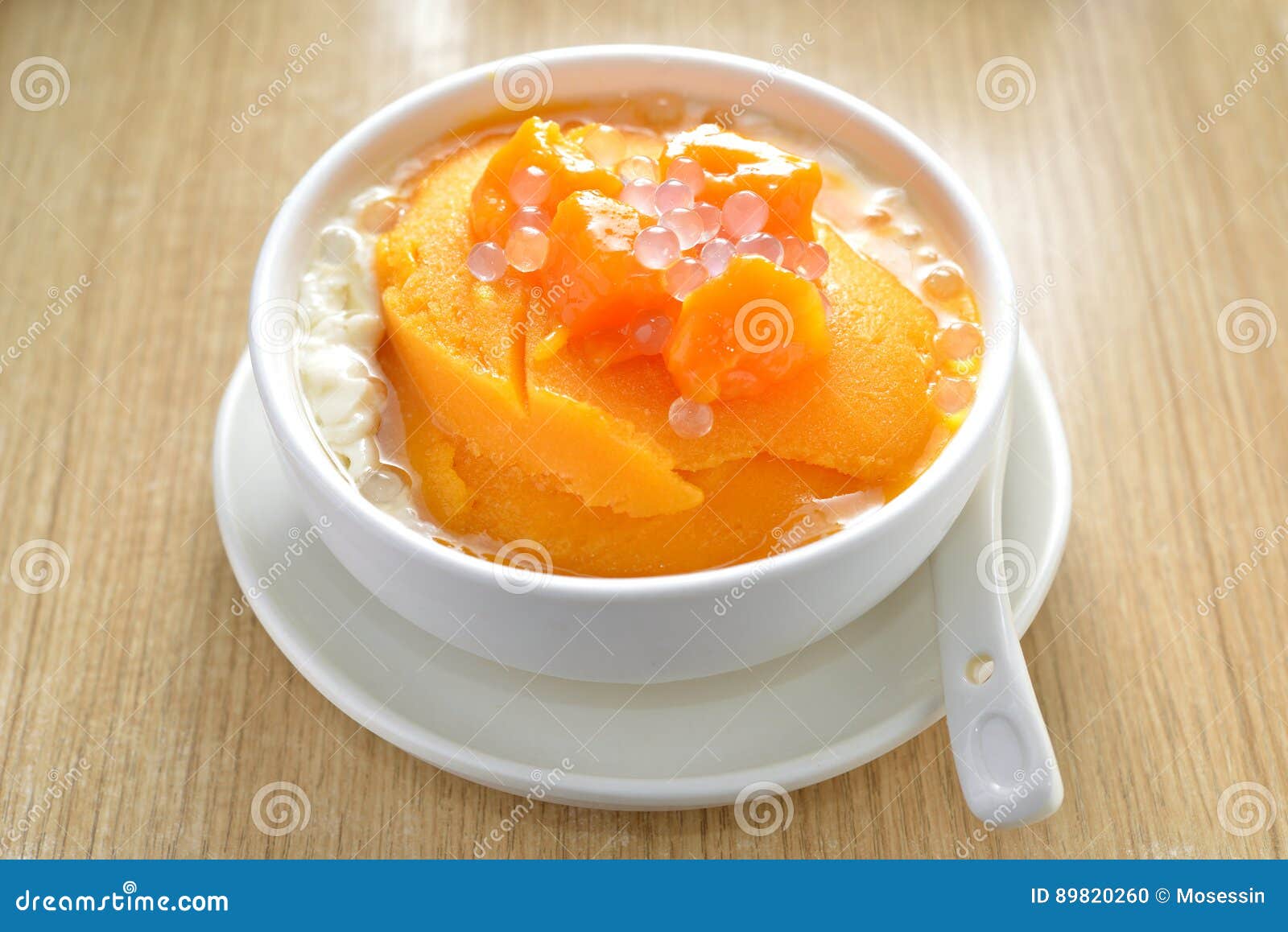 Sago Mango tofu pudding stock photo. Image of confectionery - 89820260