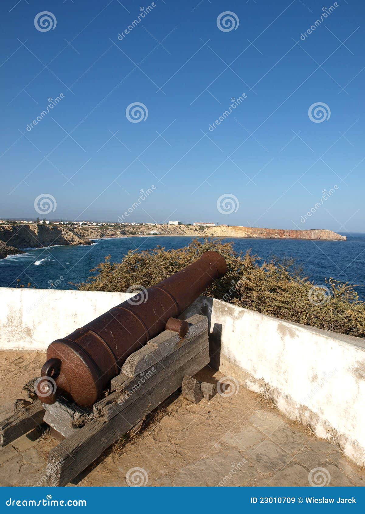 Sagres Point stock image. Image of fortress, calm, grey - 23010709