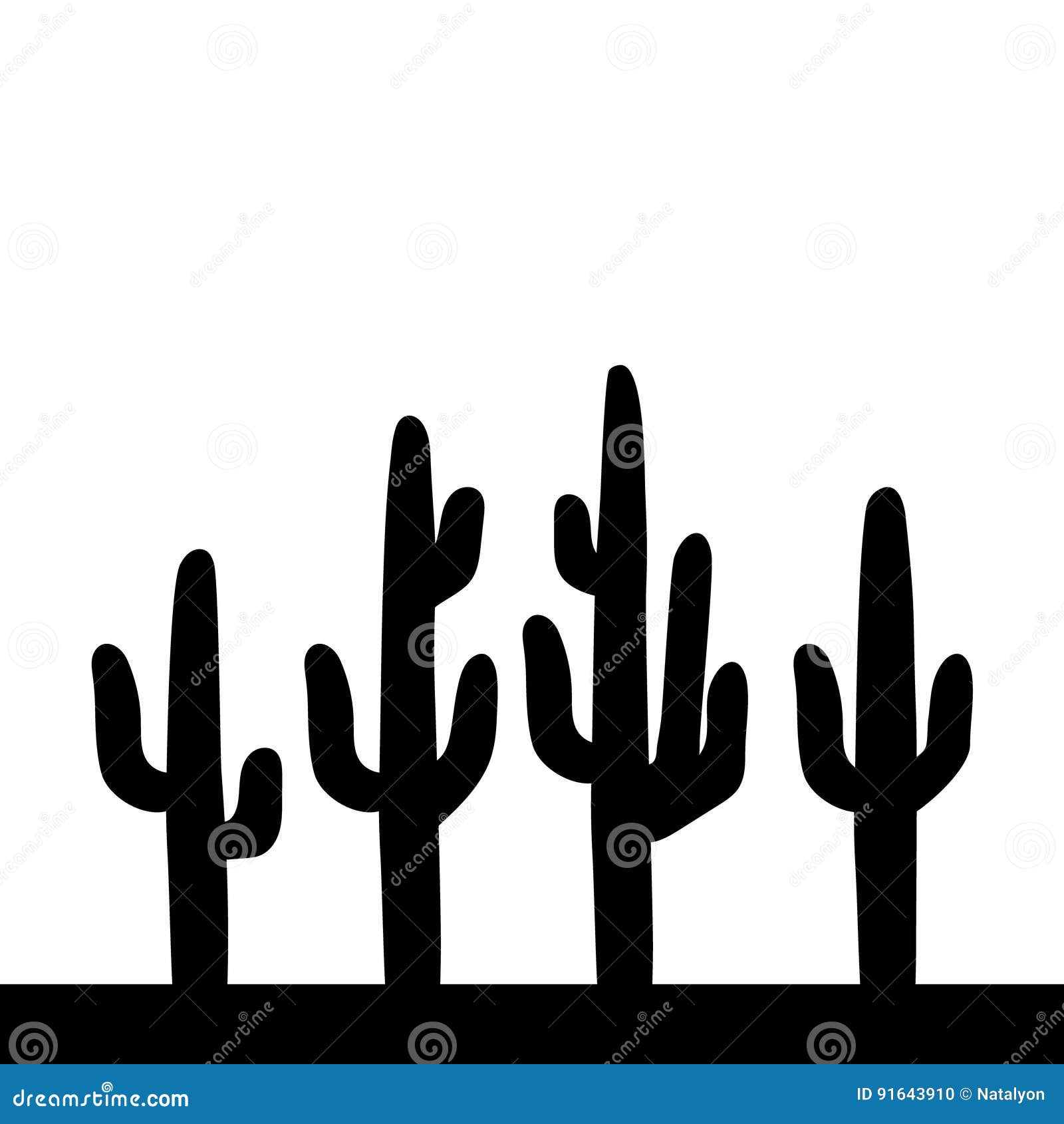 Cactus Black White Stock Illustrations – 2,458 Cactus Black White Stock ...
