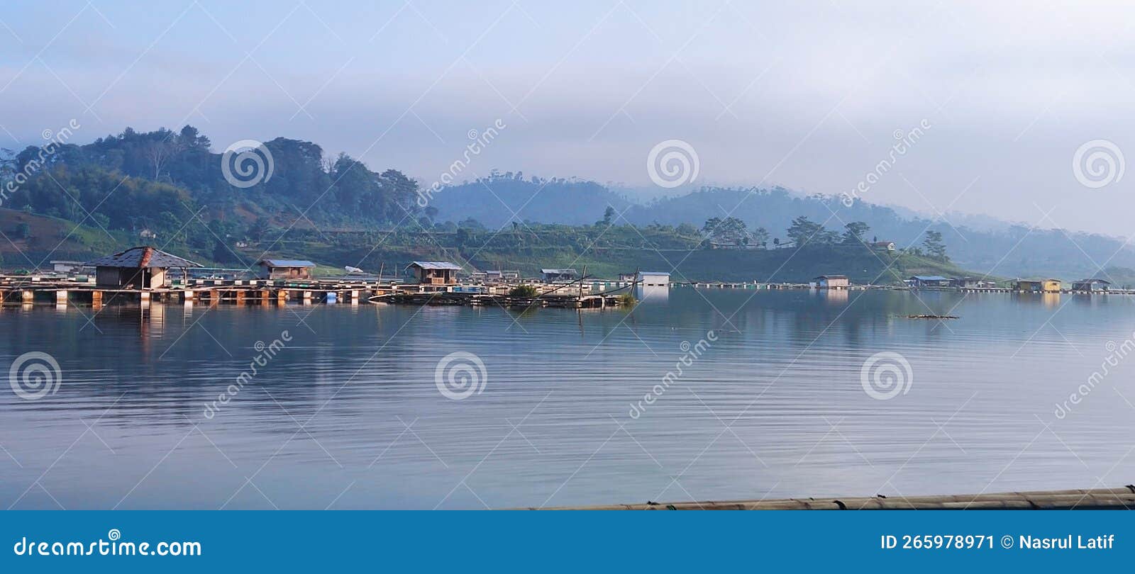 Saguling Dam Morning Shot stock image. Image of fishery - 265978971