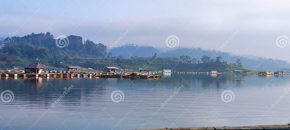 Saguling Dam Morning Shot stock image. Image of fishery - 265978971