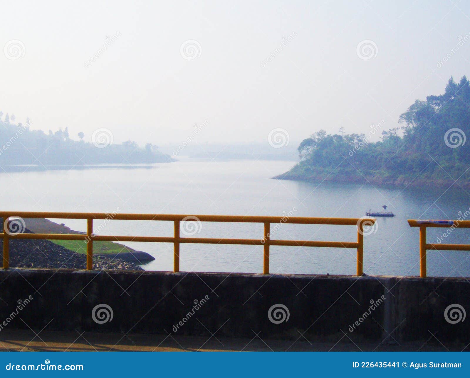 Saguling reservoir stock image. Image of wall, sunlight - 226435441
