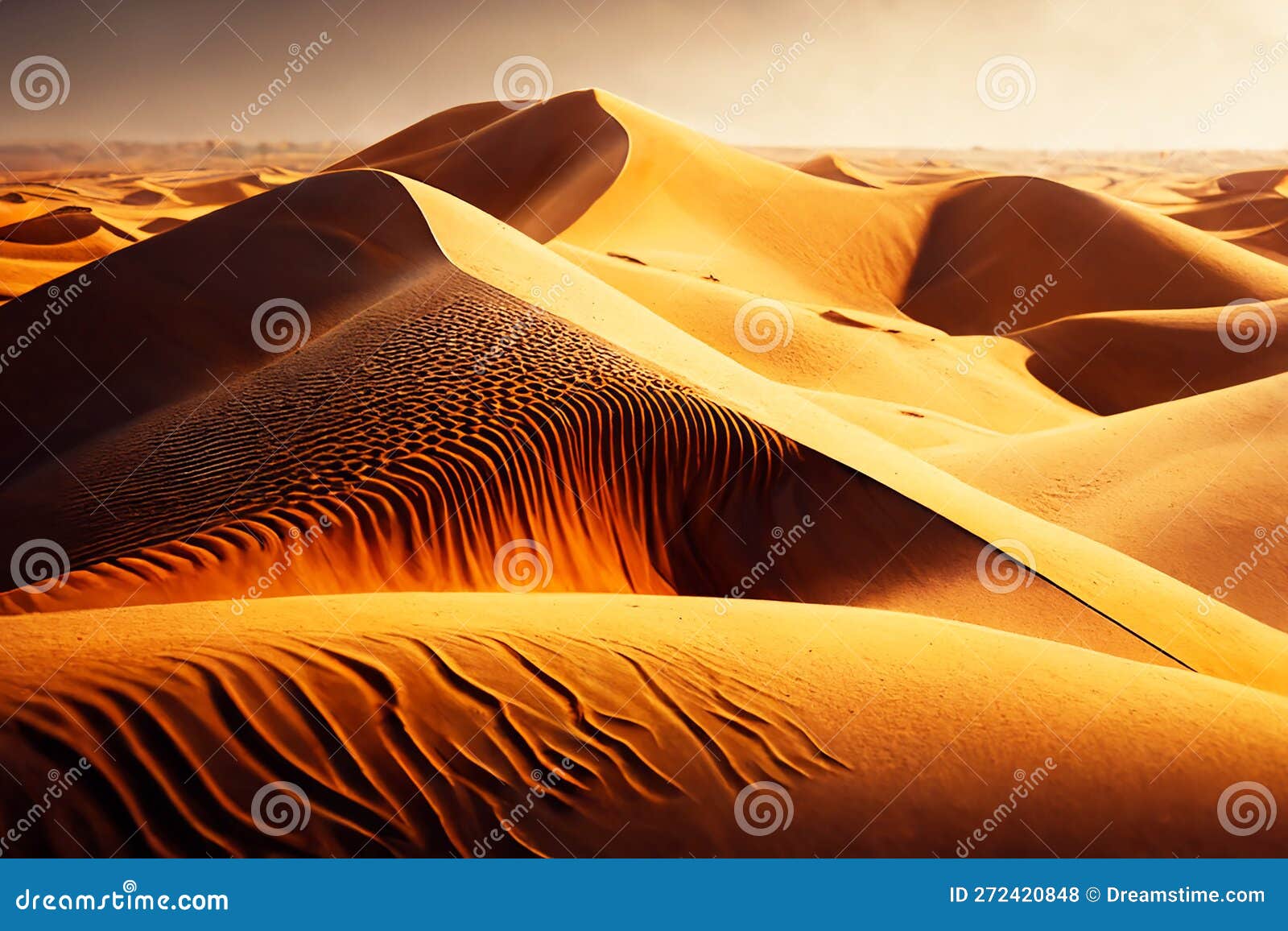 The Sahara Desert in Morocco. Desert Landscape Stock Illustration ...