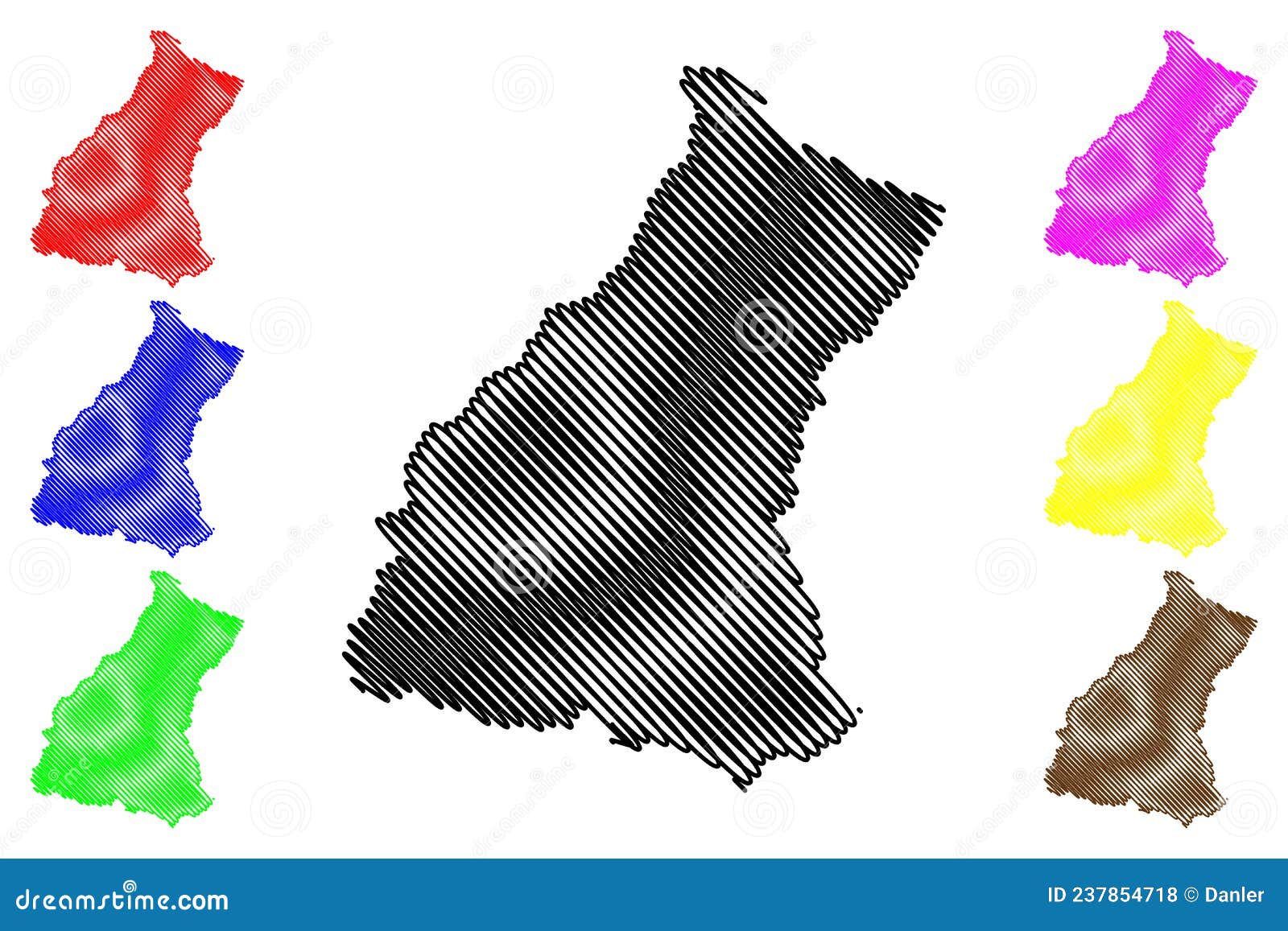 Saharanpur District Uttar Pradesh State, Republic of India Map Vector ...