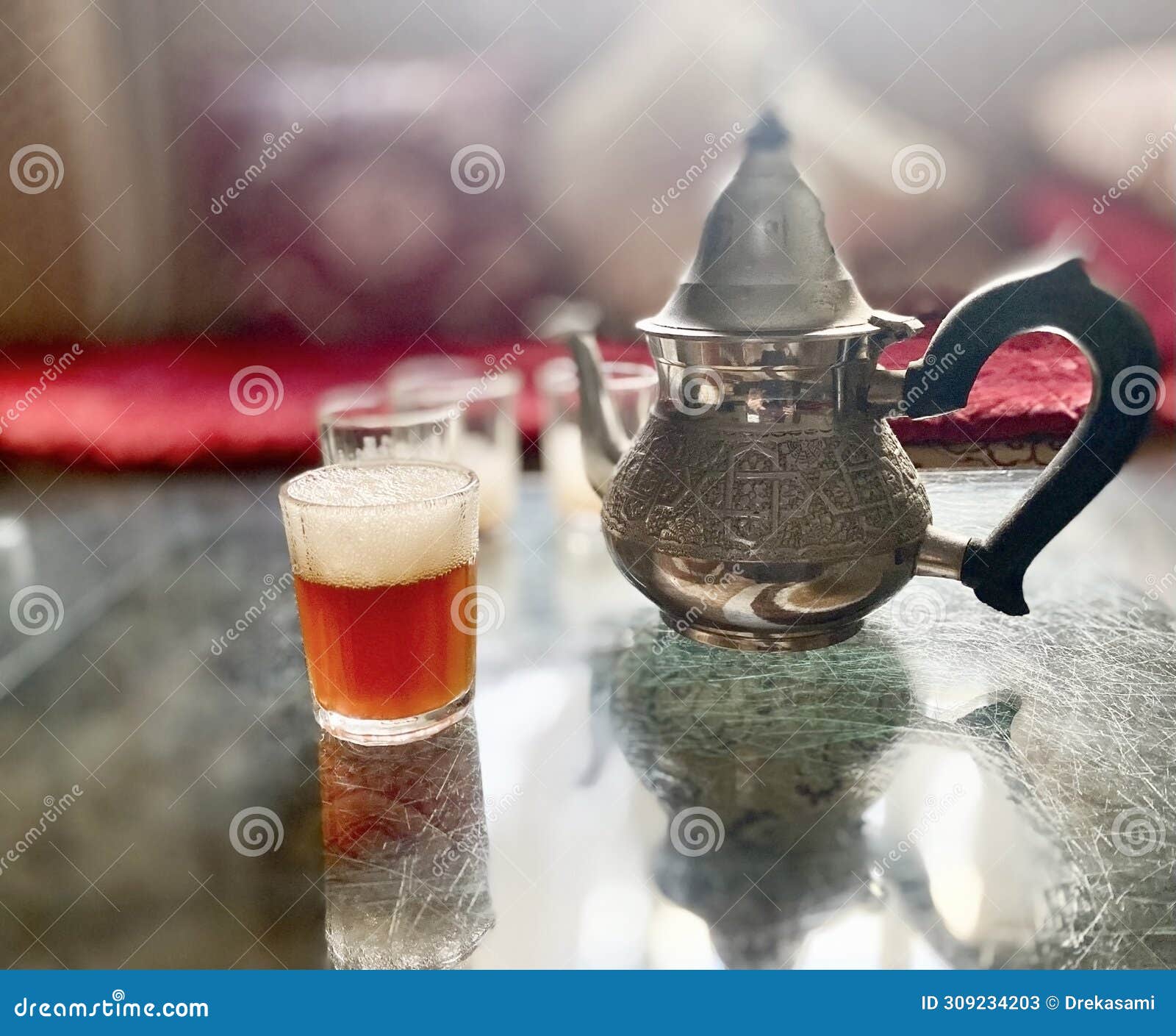 Saharawi traditional tea stock image. Image of culture - 309234203