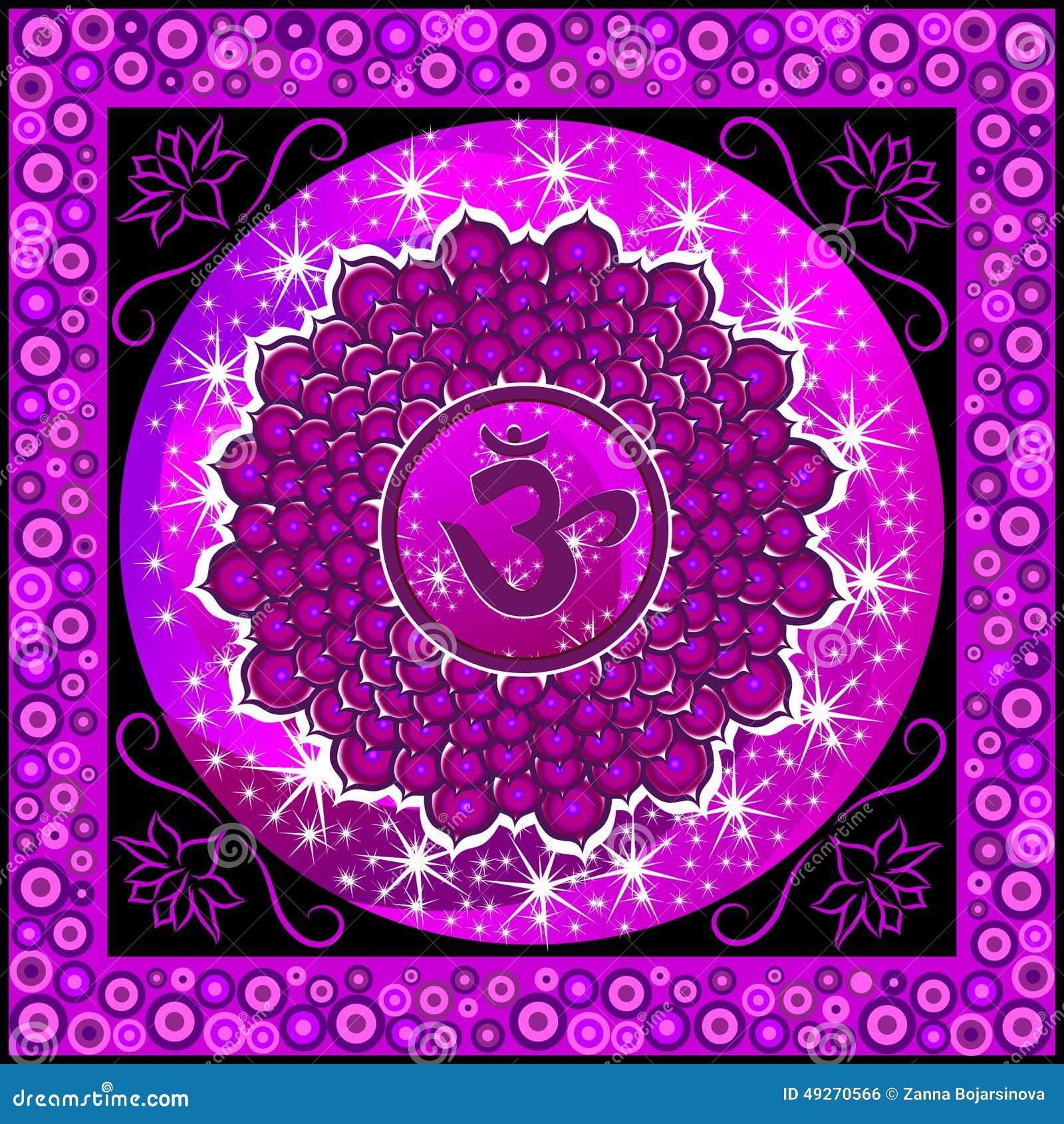 Sahasrara chakra stock vector. Illustration of clip, mandala - 49270566