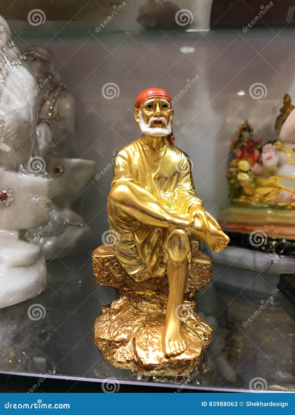 Sai baba stock image. Image of baba, siting, statue, religious - 83988063