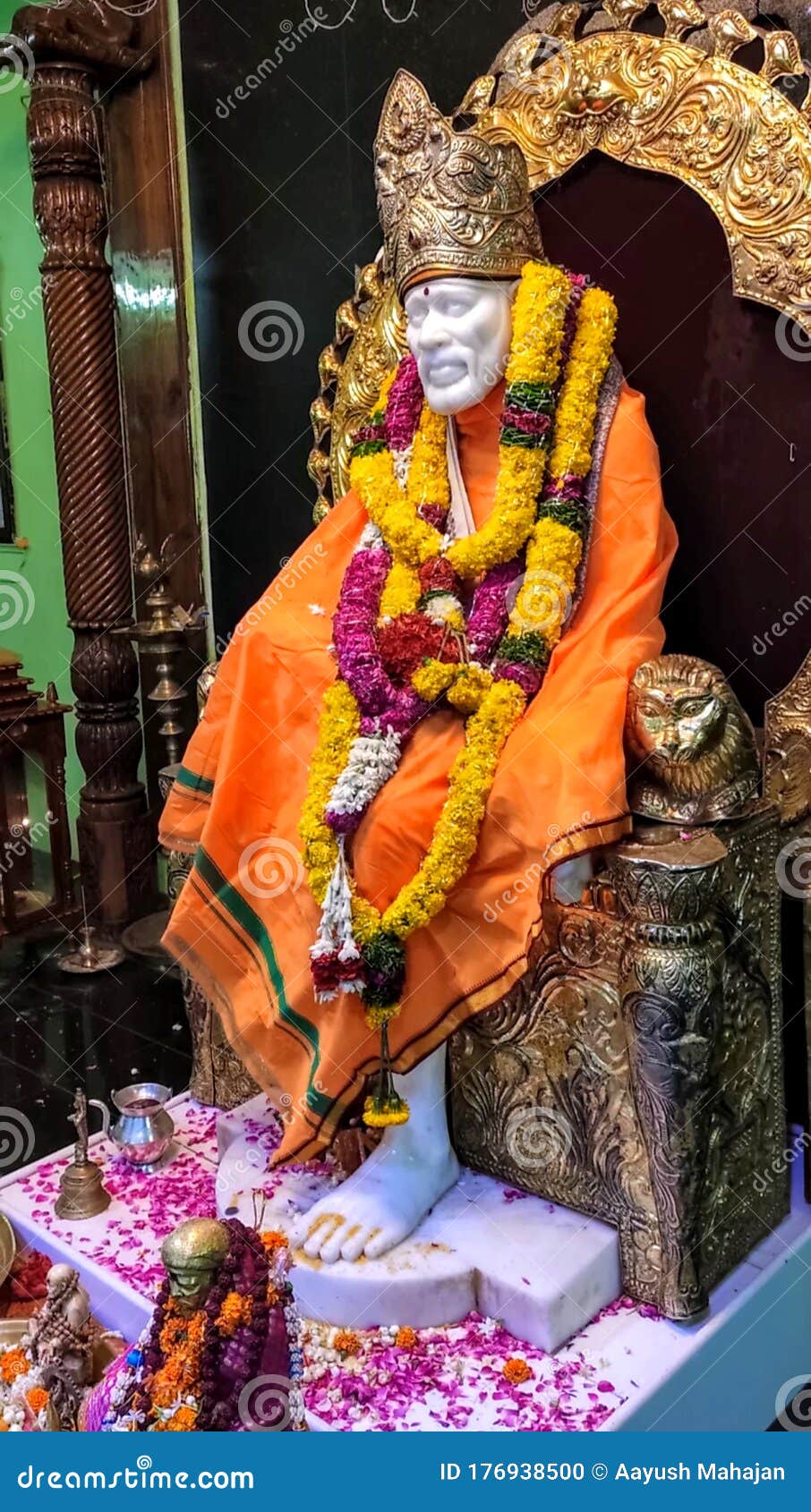 Sai Baba Statue In A Temple Stock Photography | CartoonDealer.com ...