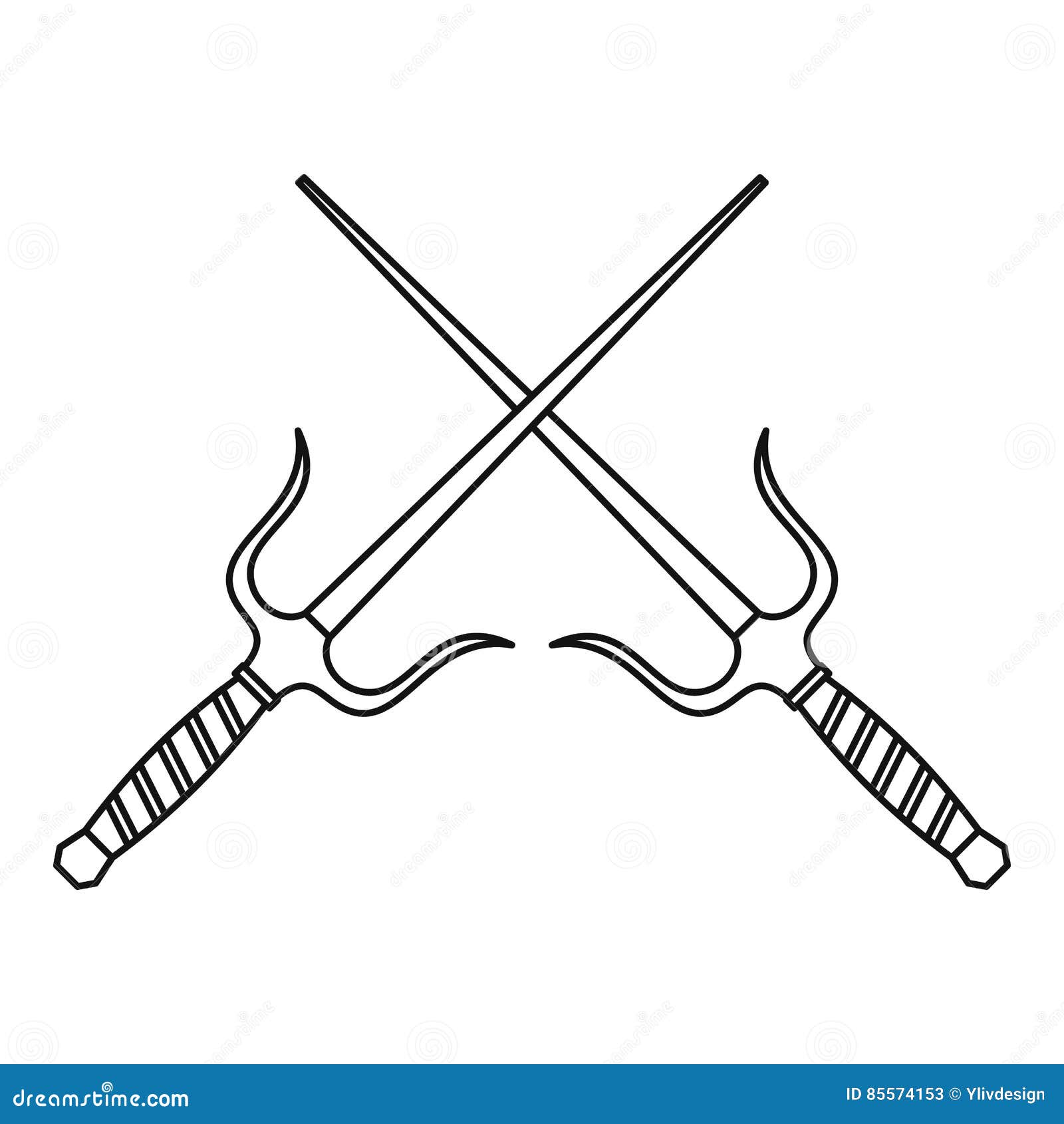 Dagger Outline. Military Combat Knife. Simple Element That You Can Use ...