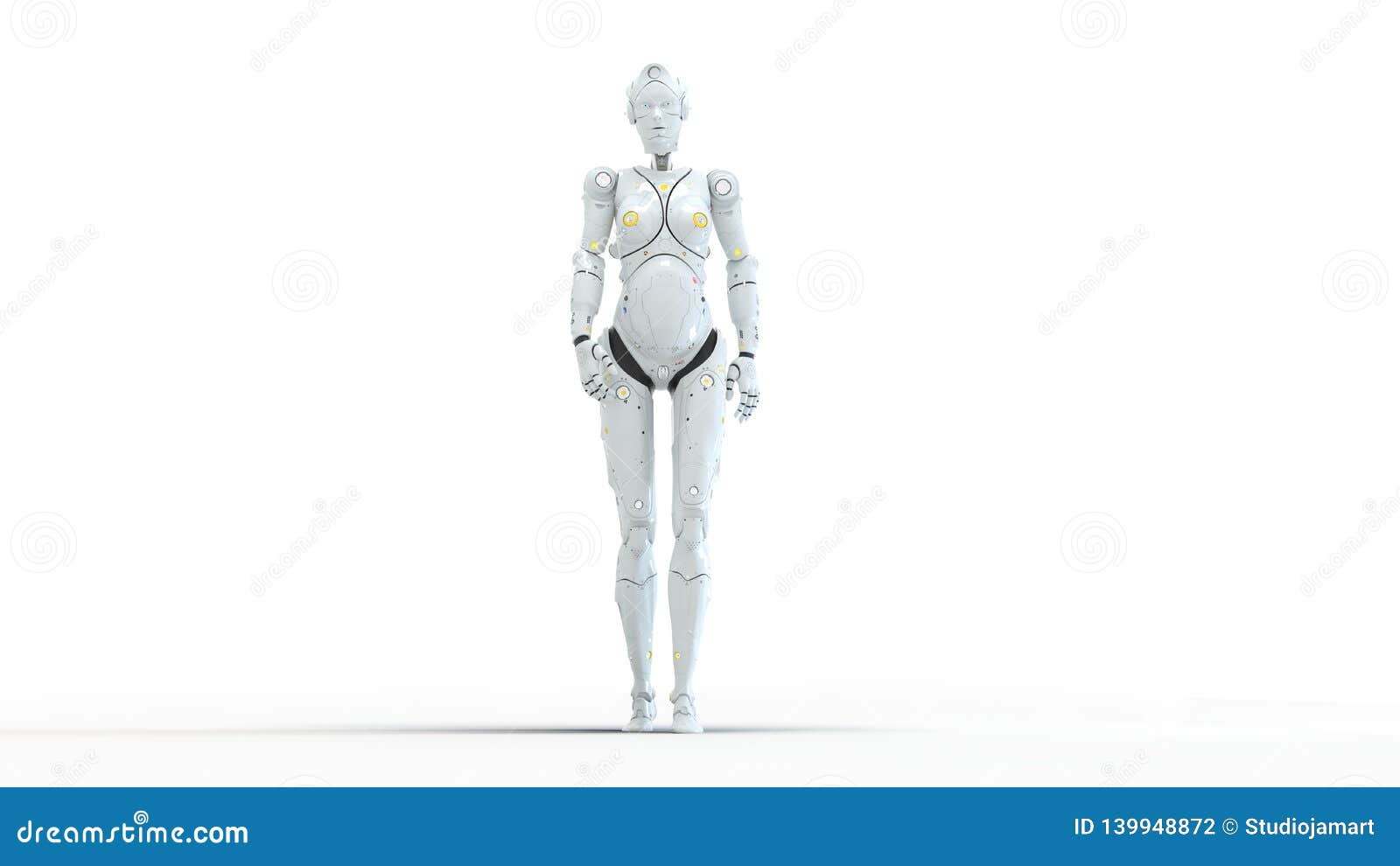 Sai fi robots 3d render stock illustration. Illustration of robot ...
