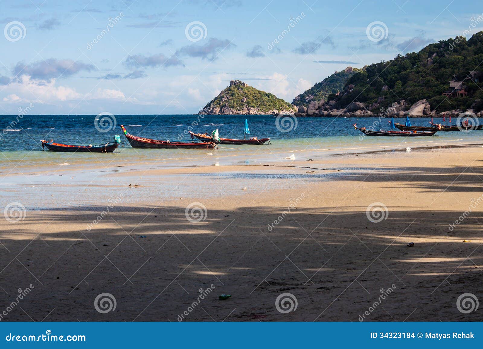 Sai Ri (Sairee) beach stock photo. Image of thailand - 34323184