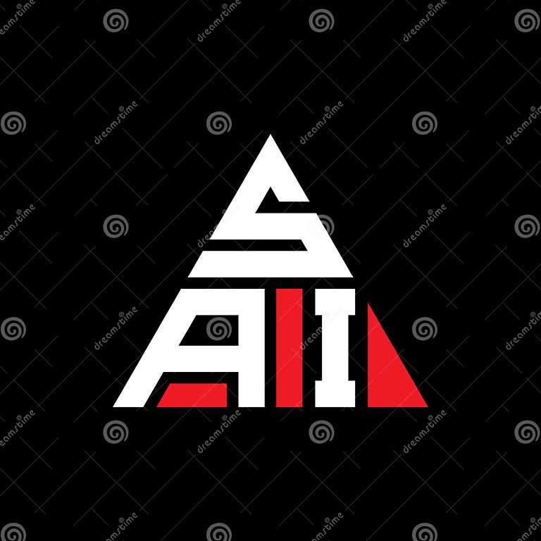 SAI Triangle Letter Logo Design with Triangle Shape. SAI Triangle Logo ...