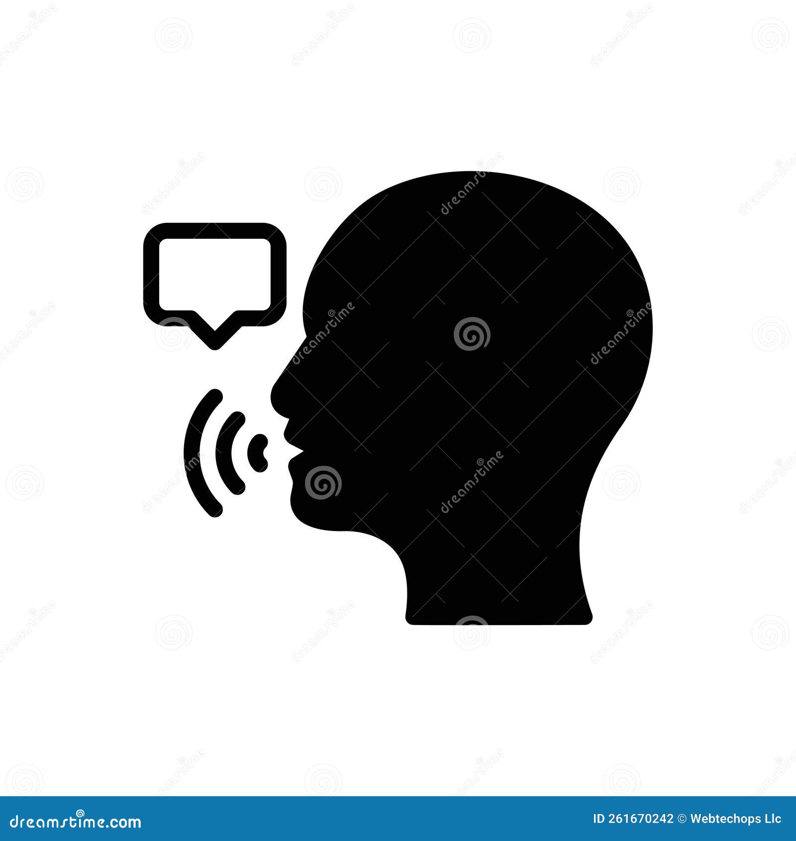 Black Solid Icon for Said, Spoken and Aforesaid Stock Vector ...