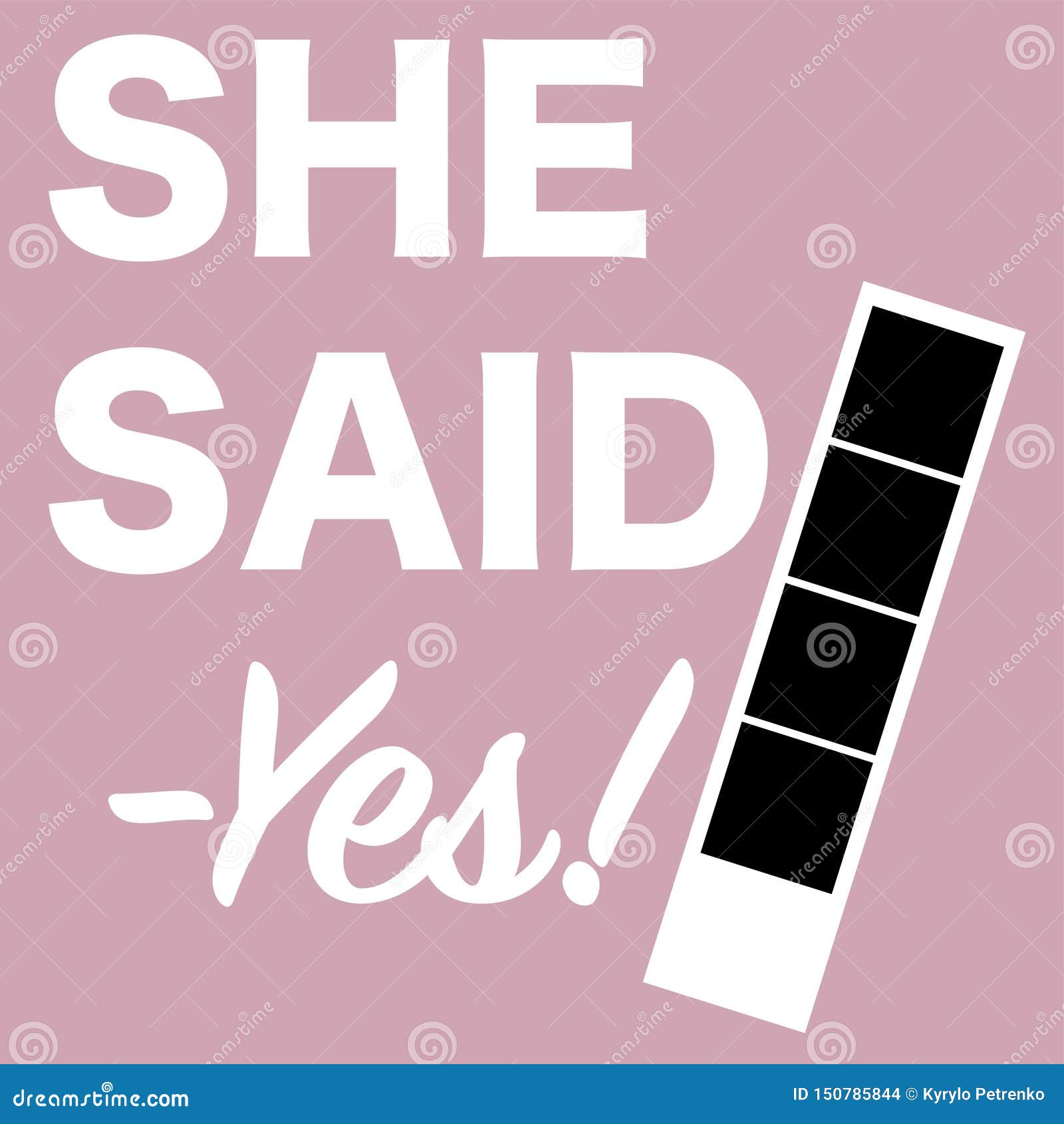 She Said Yes on Will You Marry Stock Vector - Illustration of asked ...