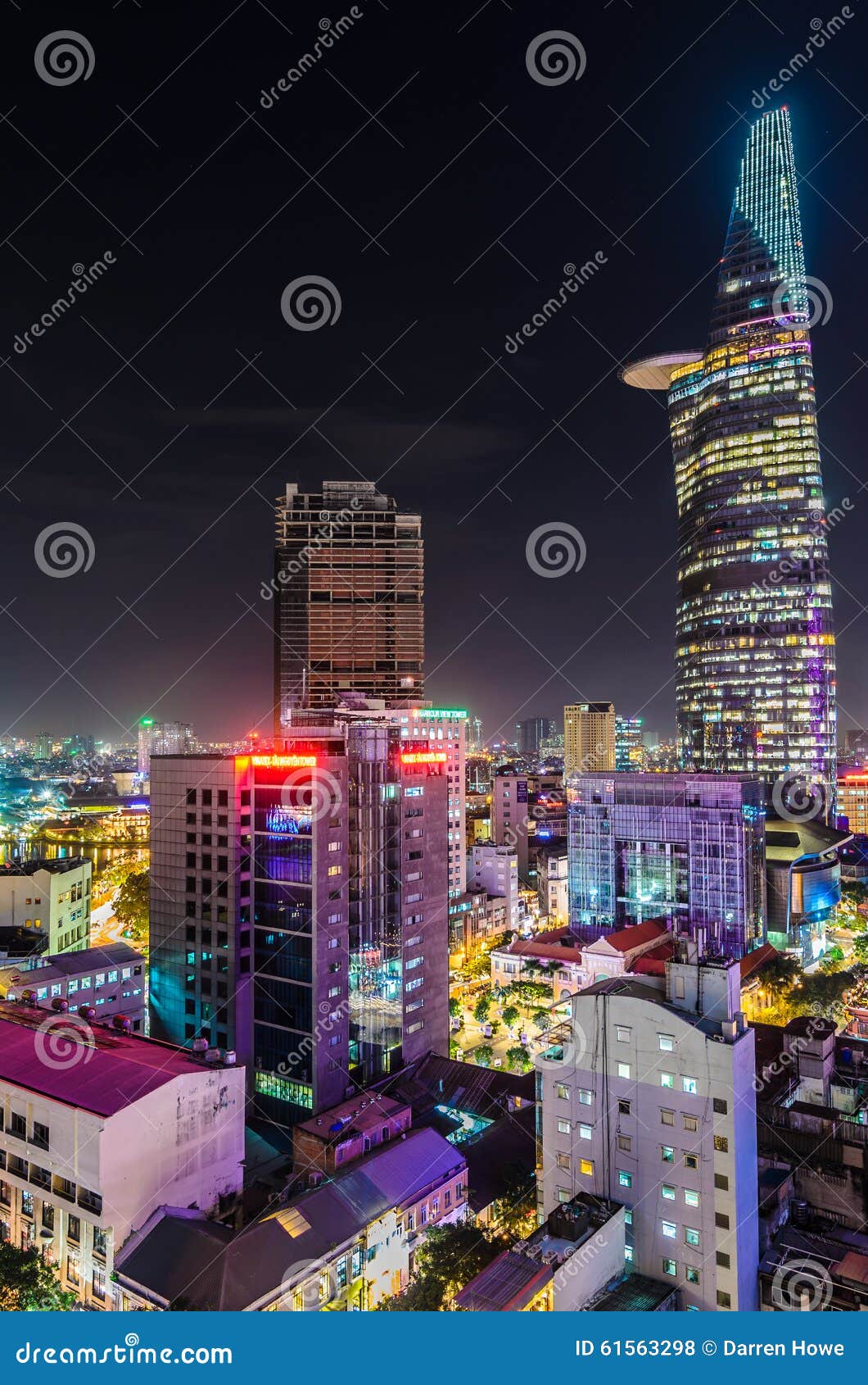 Saigon Night editorial stock photo. Image of asia, light - 61563298