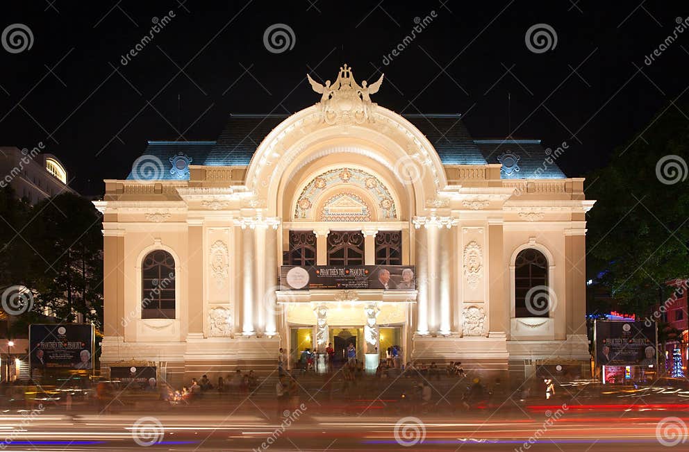 Saigon Opera house editorial stock photo. Image of monument - 23784603
