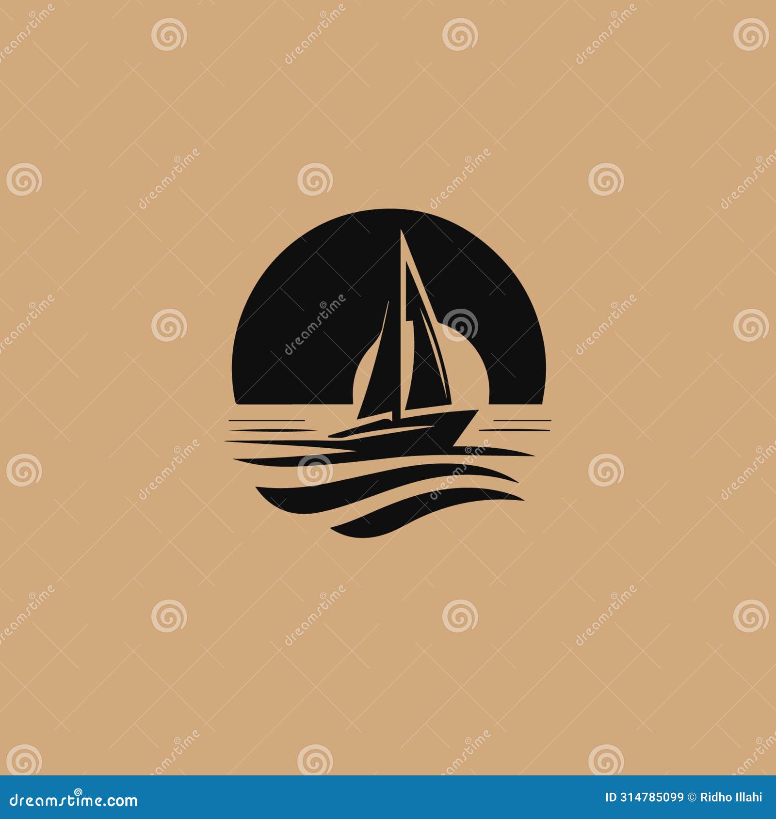 Sailboat logo vector stock vector. Illustration of icon - 314785099