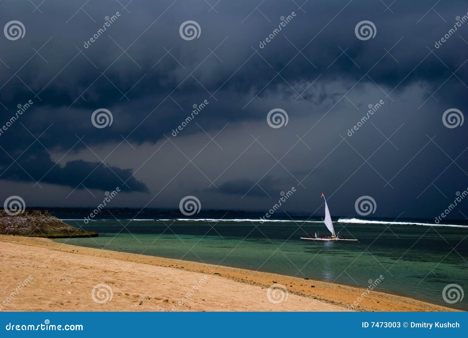 Sail in the bad weather stock image. Image of hill, destination - 7473003