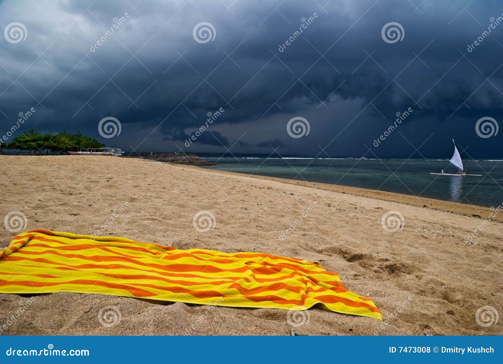 Sail in the bad weather stock photo. Image of bench, clouds - 7473008