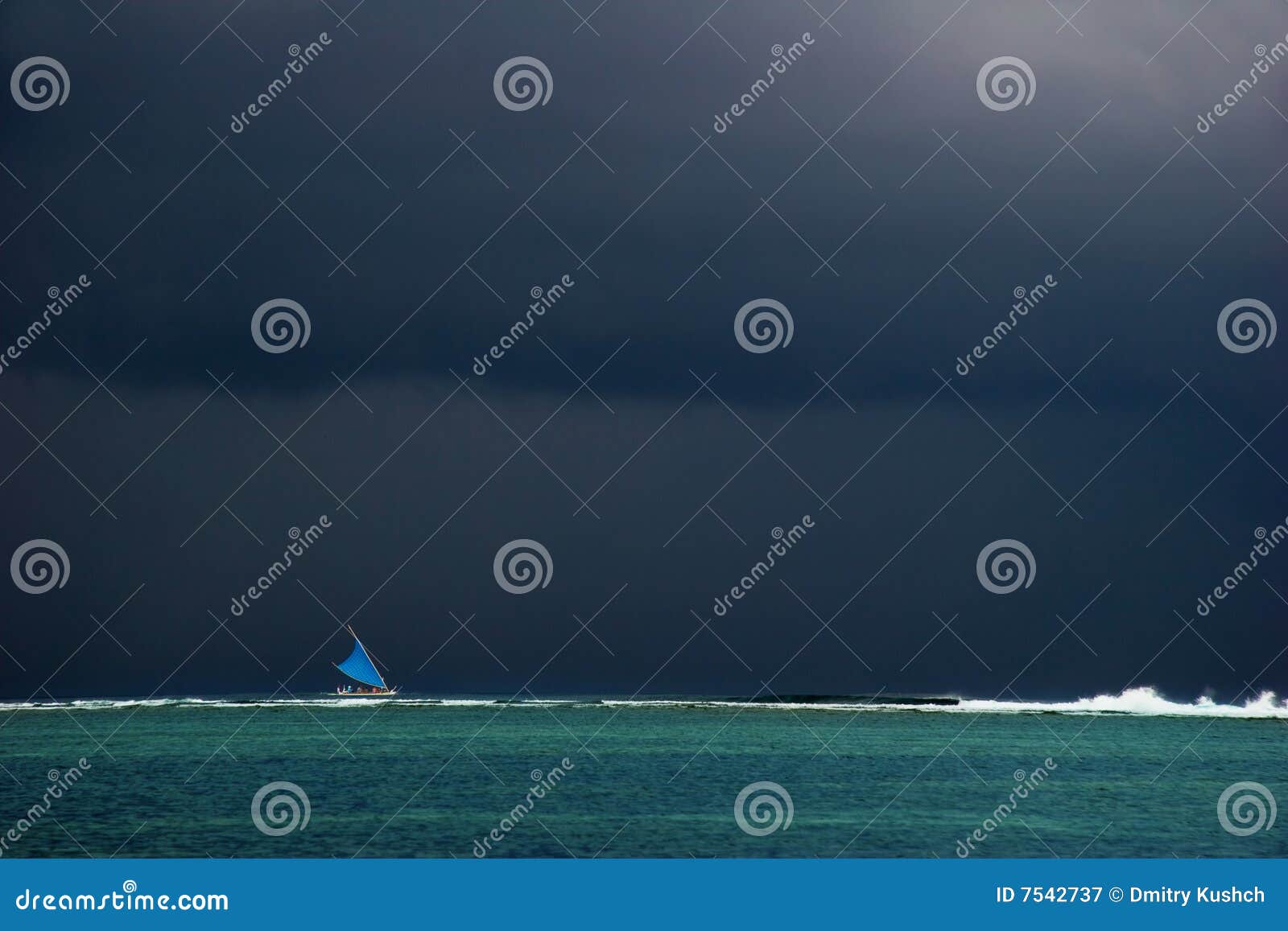 Sail in the bad weather stock image. Image of appearance - 7542737